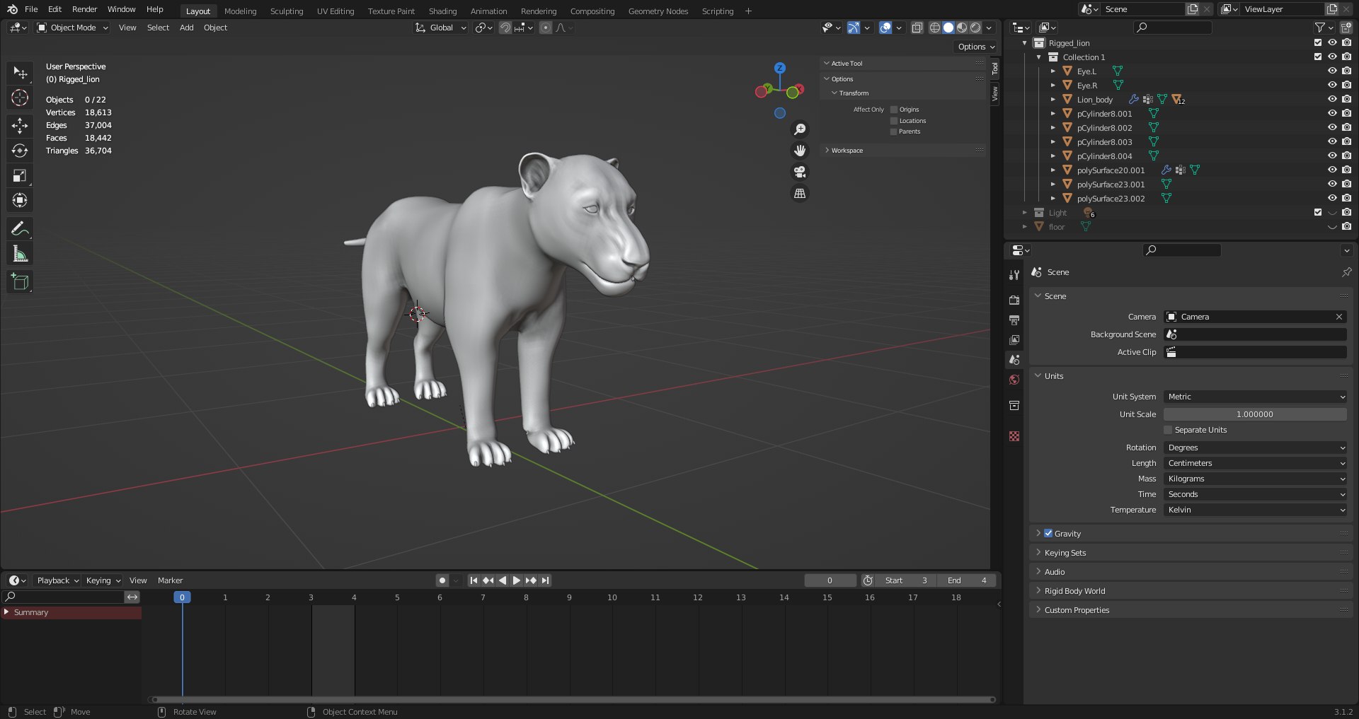 Fur Lion Rigged In Blender 3D Model - TurboSquid 2024247