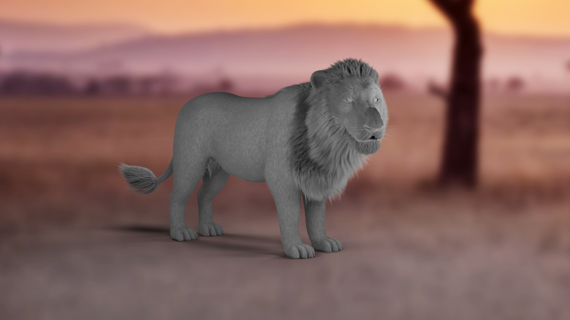 Fur Lion Rigged In Blender 3D Model - TurboSquid 2024247