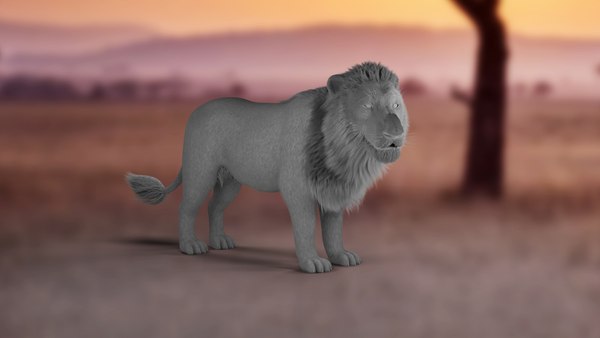 modelo 3d León de piel aparejado en Blender - TurboSquid 2024247