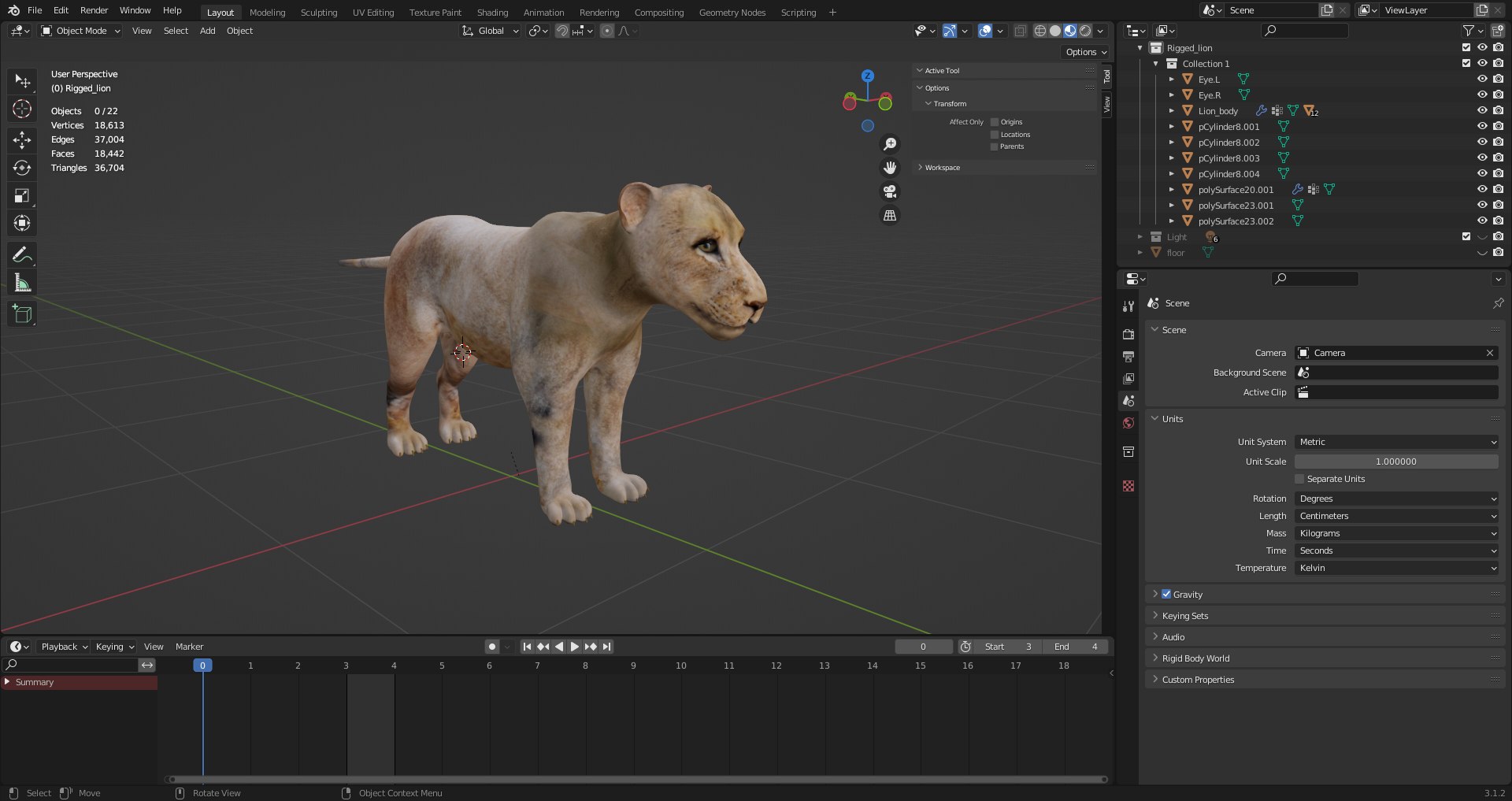 Fur Lion Rigged In Blender 3D Model - TurboSquid 2024247