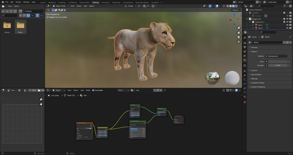 modelo 3d León de piel aparejado en Blender - TurboSquid 2024247