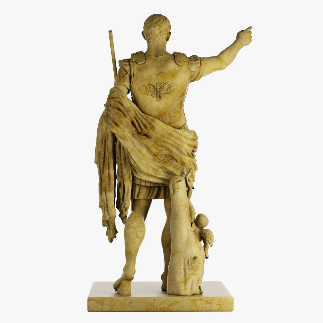 statue augustus prima porta 3d model
