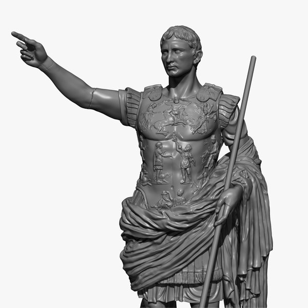 statue augustus prima porta 3d model