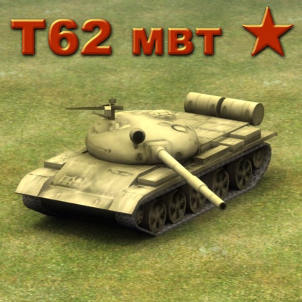 t62 battle tank mbt 3d model
