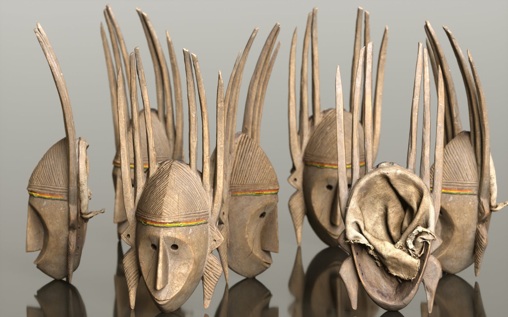 African Mask 3D Model - TurboSquid 1451604