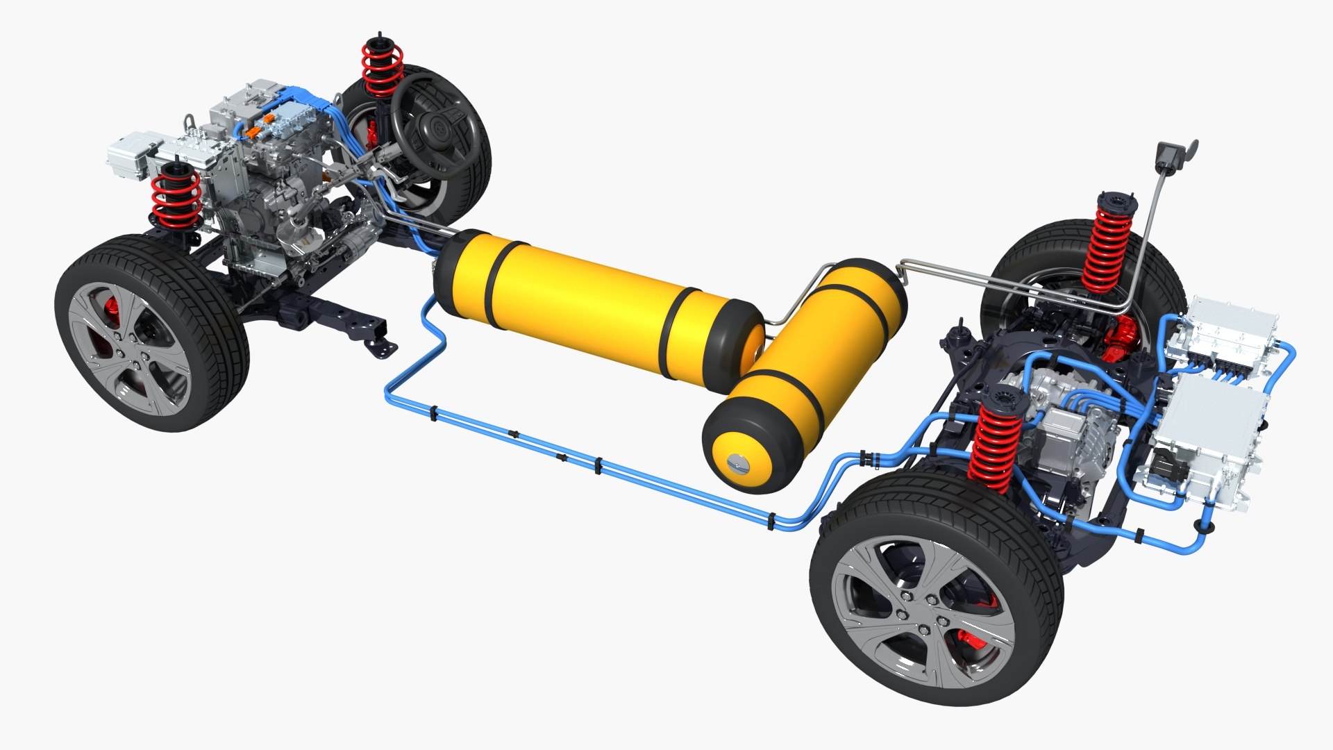 3D Model Hydrogen Car Chassis - TurboSquid 2148372
