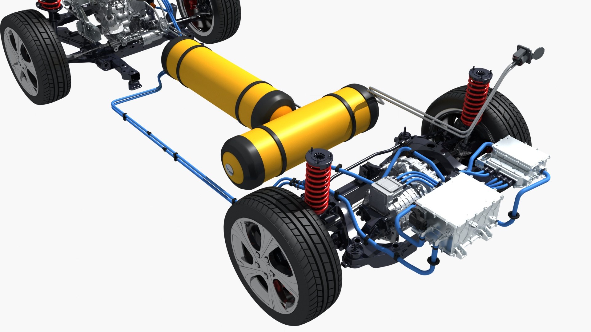 3D Model Hydrogen Car Chassis - TurboSquid 2148372
