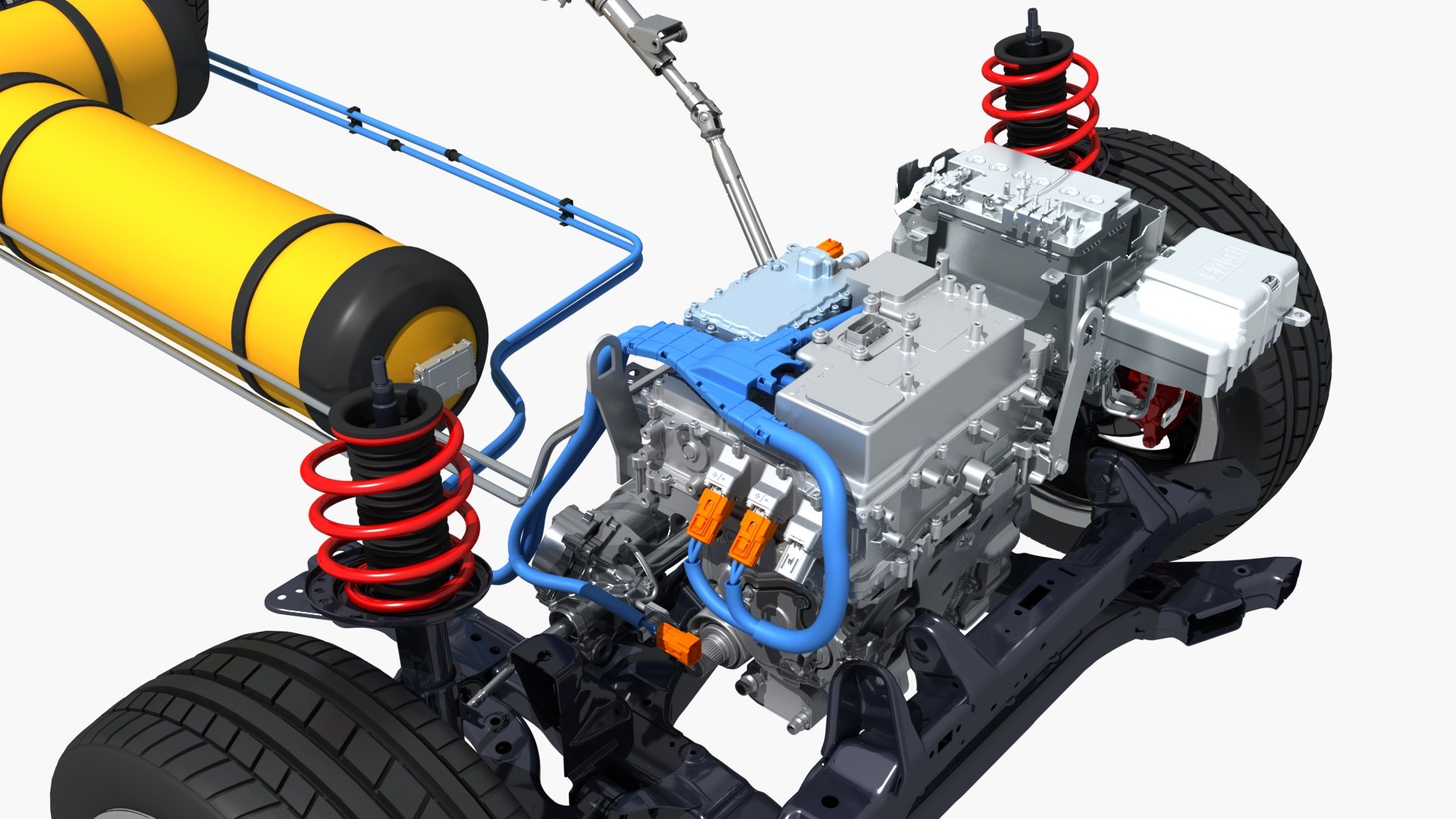 3D Model Hydrogen Car Chassis - TurboSquid 2148372