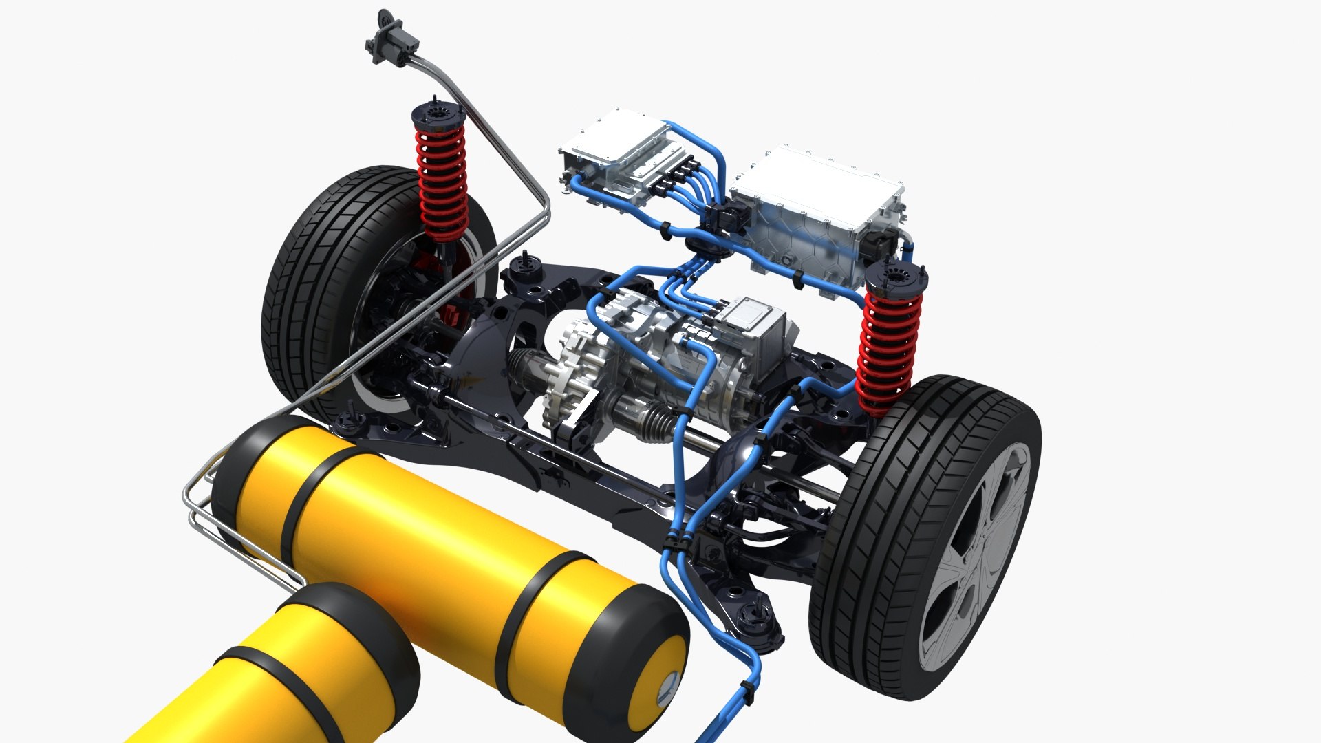 3D Model Hydrogen Car Chassis - TurboSquid 2148372