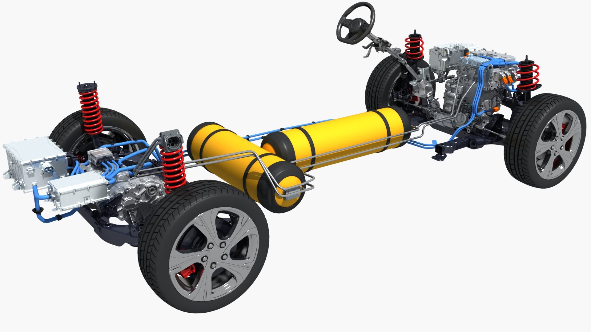 3D Model Hydrogen Car Chassis - TurboSquid 2148372
