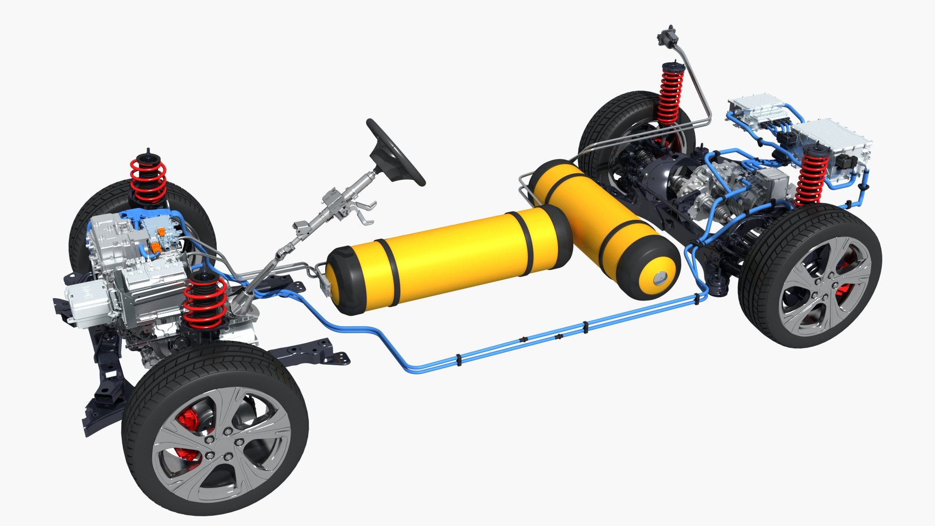 3D Model Hydrogen Car Chassis - TurboSquid 2148372