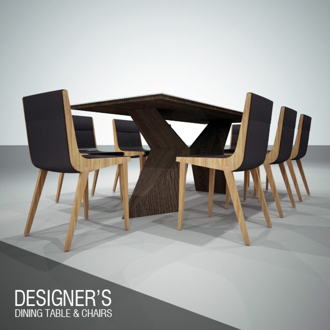 Dining Table Chairs 3ds