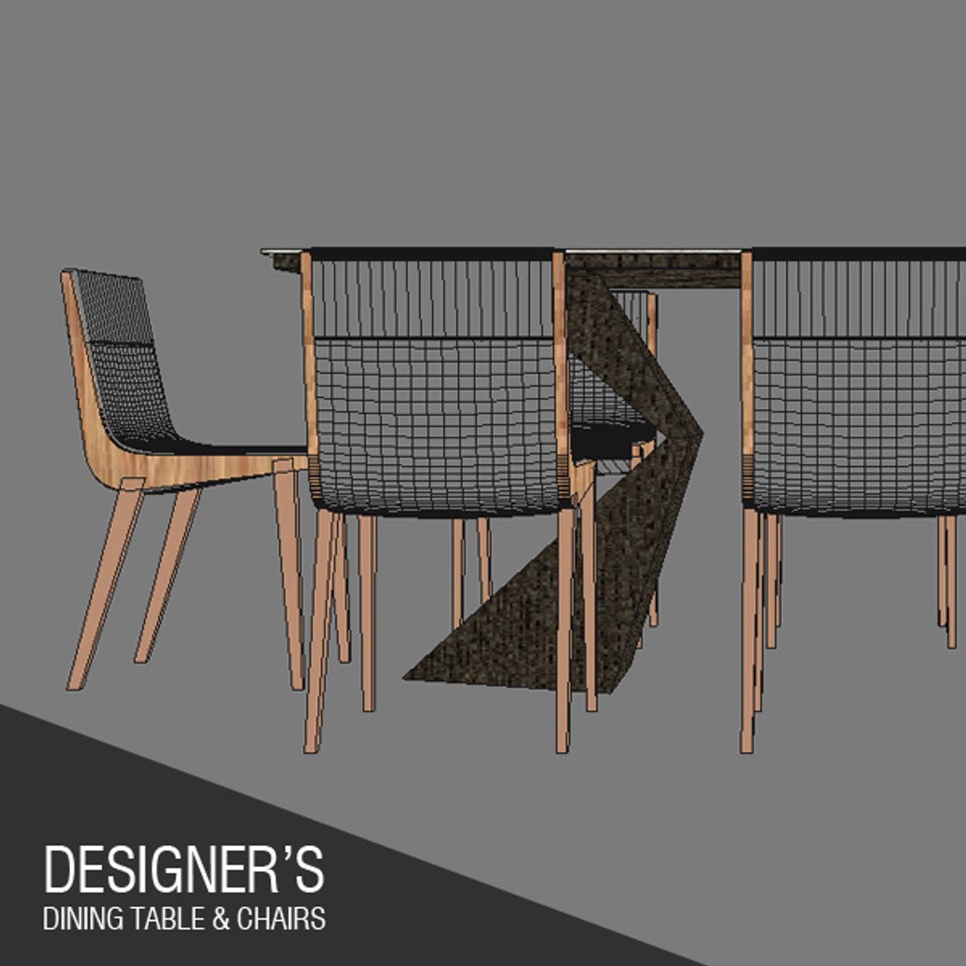 Dining Table Chairs 3ds