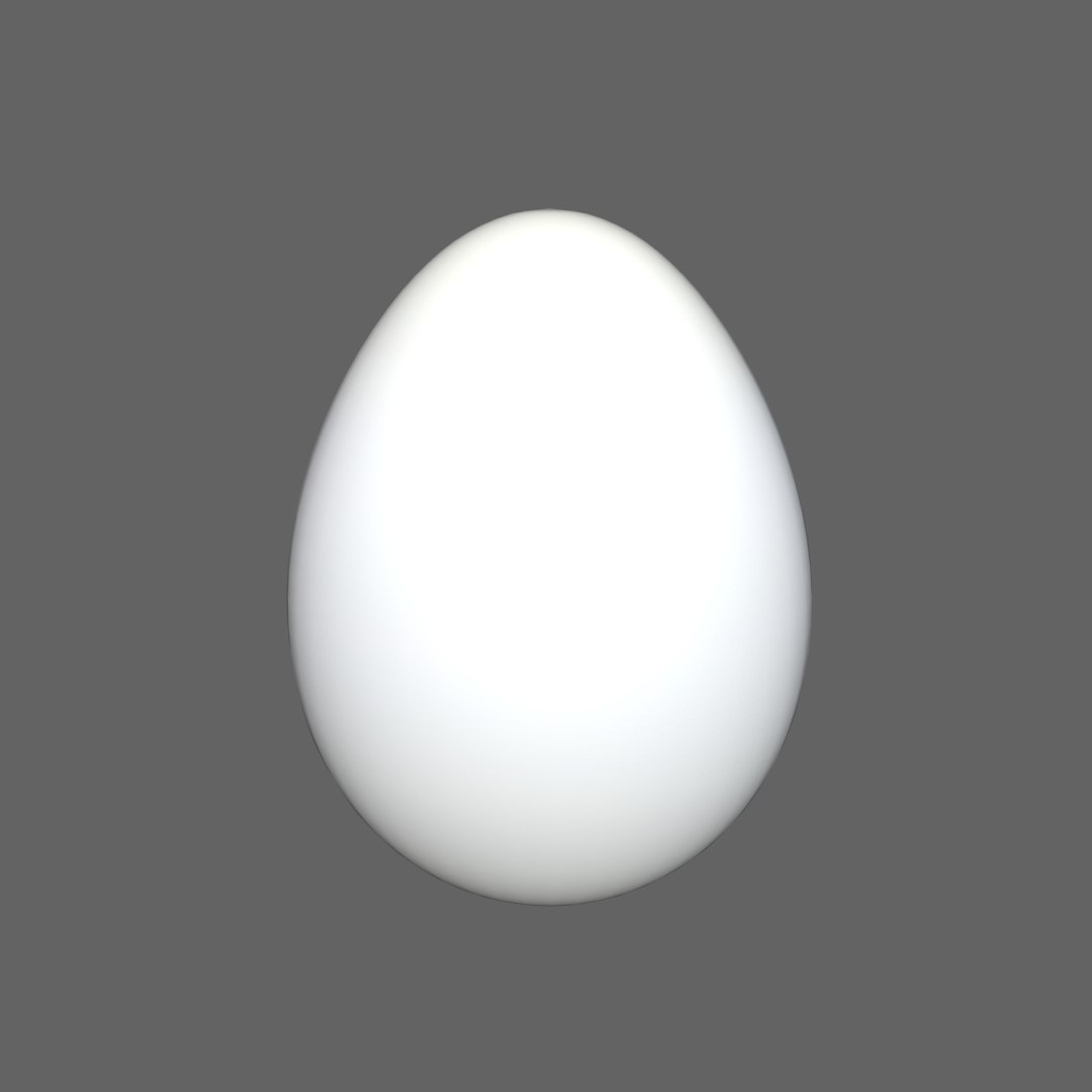 Lowpoly White Egg 3D Model - TurboSquid 1982389