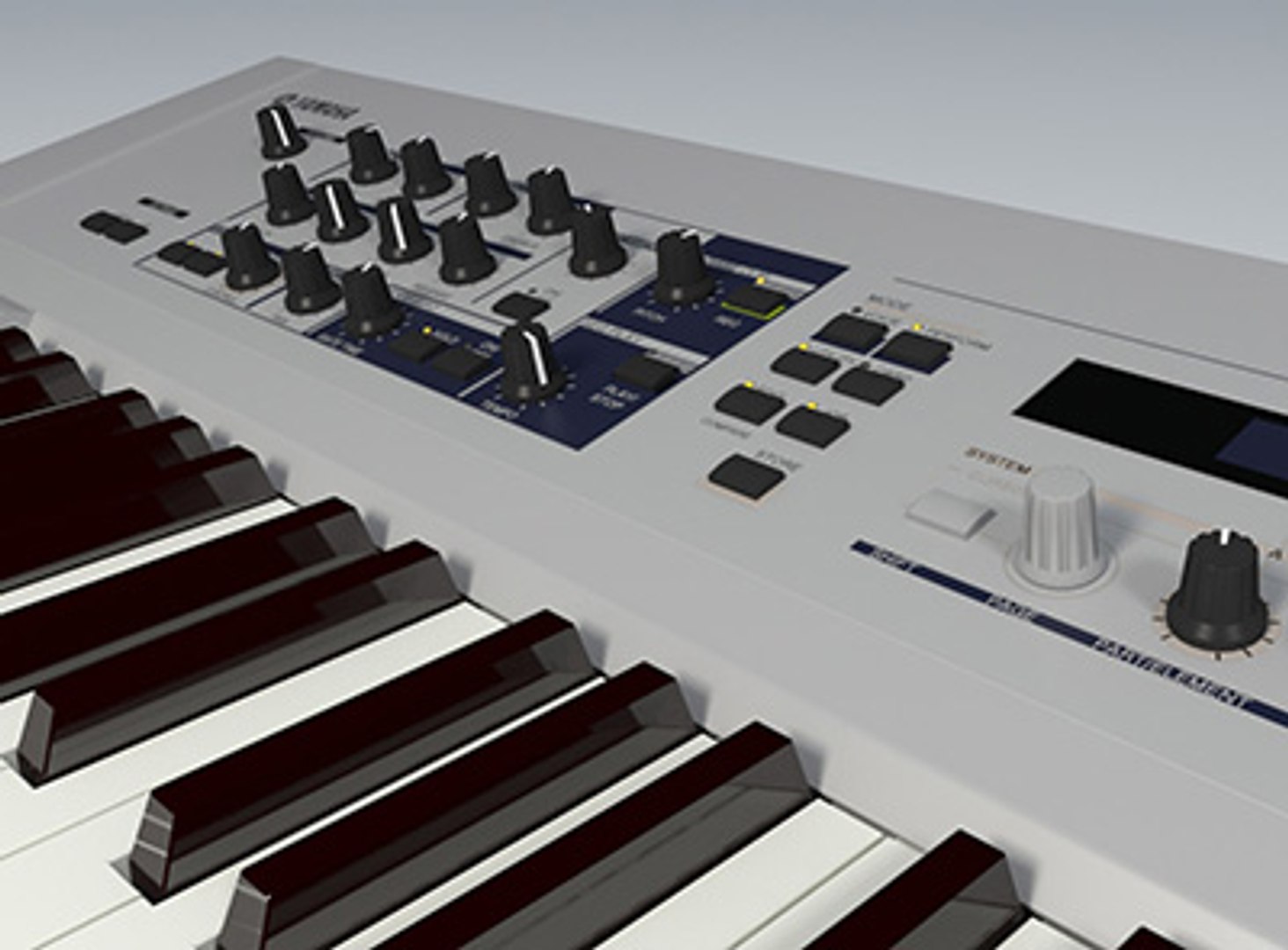 yamaha cs6x synthesizer 3d model