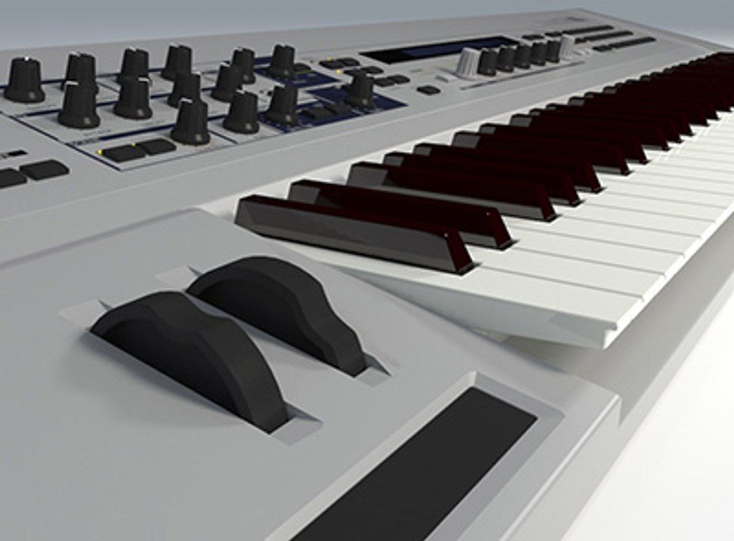 yamaha cs6x synthesizer 3d model