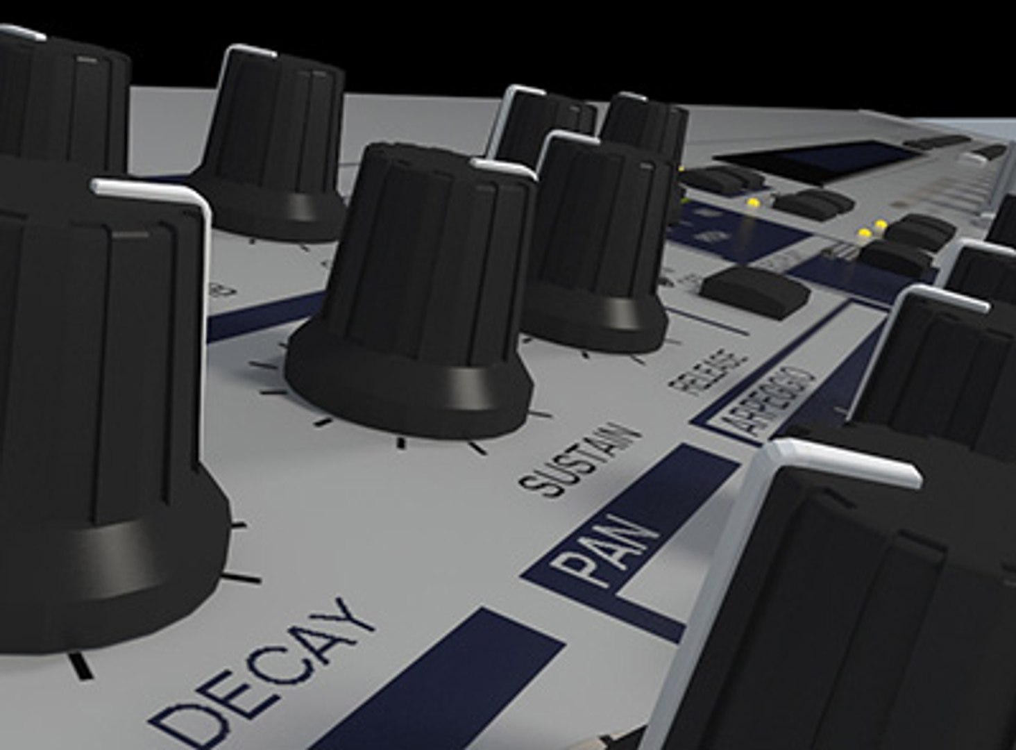 yamaha cs6x synthesizer 3d model
