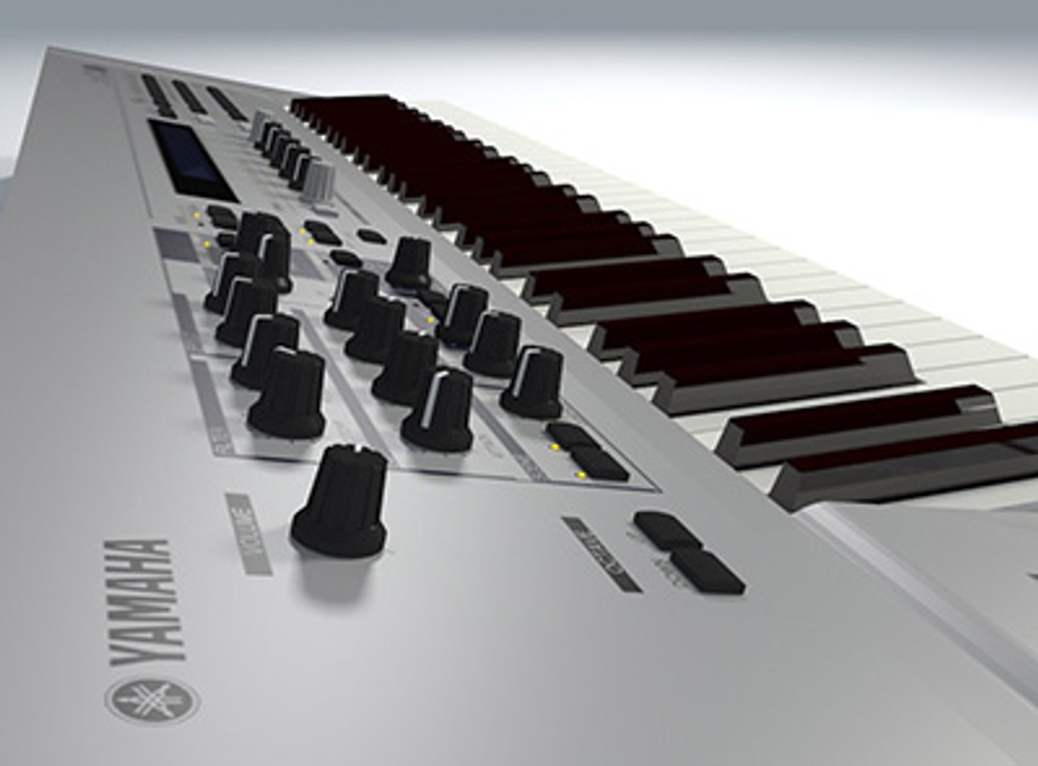 yamaha cs6x synthesizer 3d model