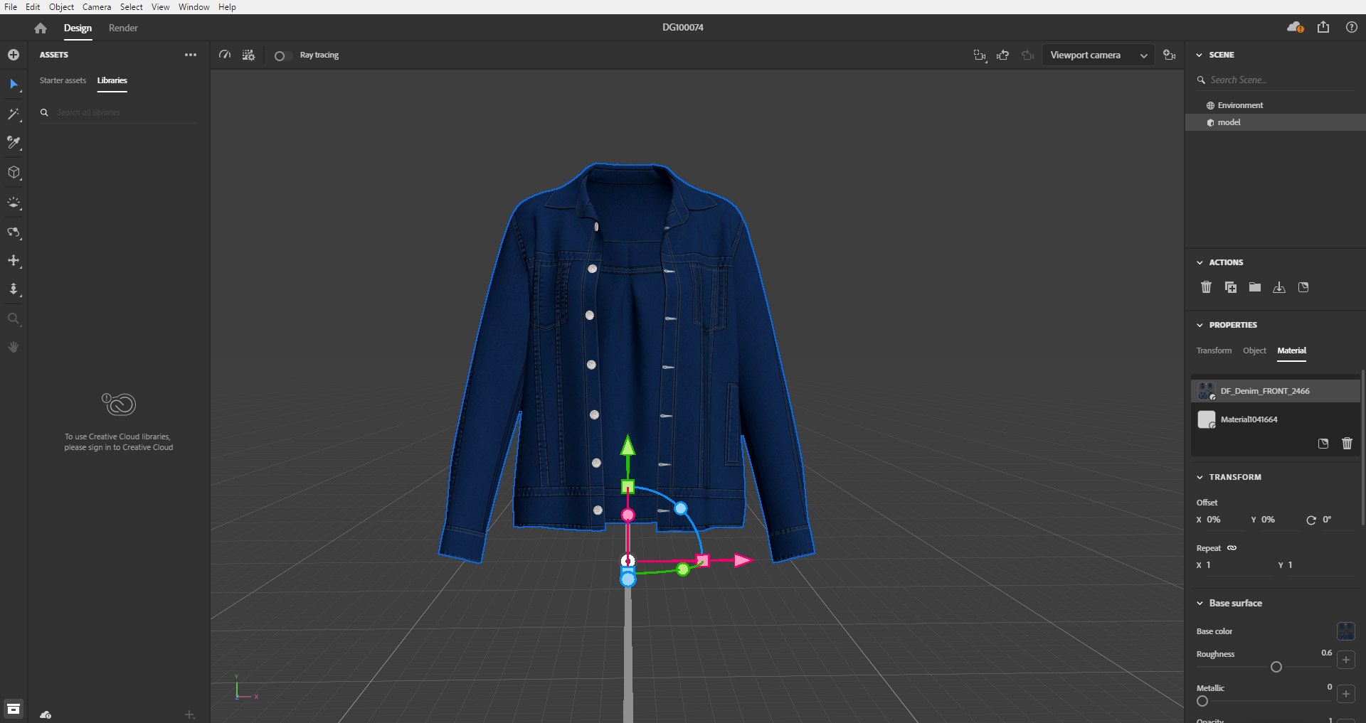 Free Unisex Denim Shirt Design 3D Model - TurboSquid 1936034