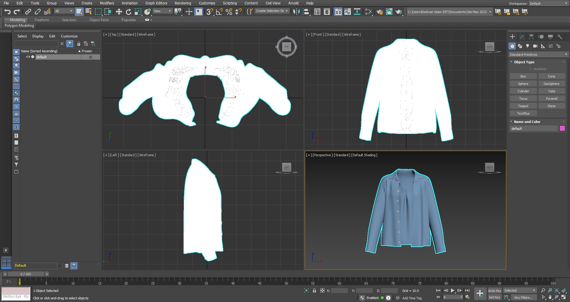Free Unisex Denim Shirt Design 3D Model - TurboSquid 1936034