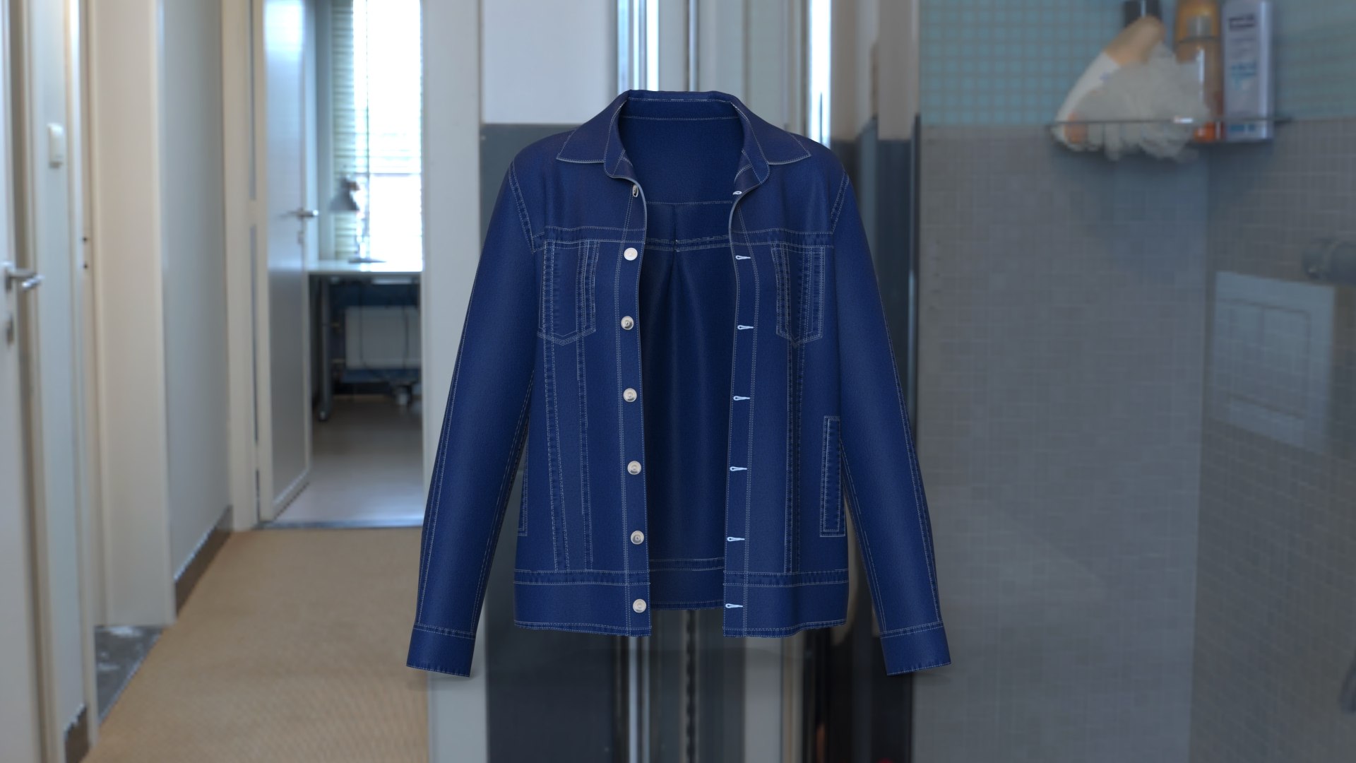 Free Unisex Denim Shirt Design 3D Model - TurboSquid 1936034