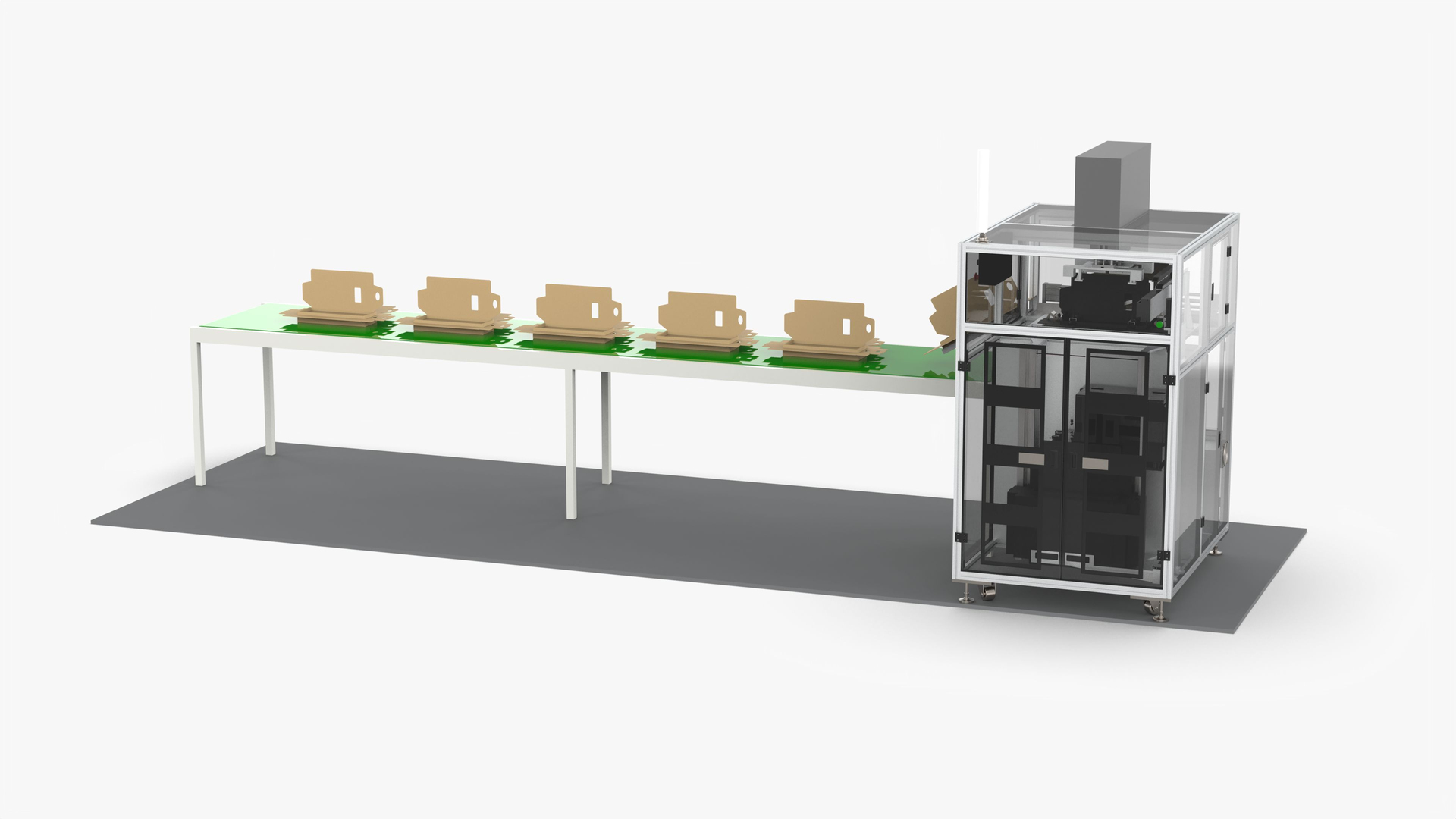 3D Automatic Carton Aircraft Box Folding Machine - TurboSquid 2008620