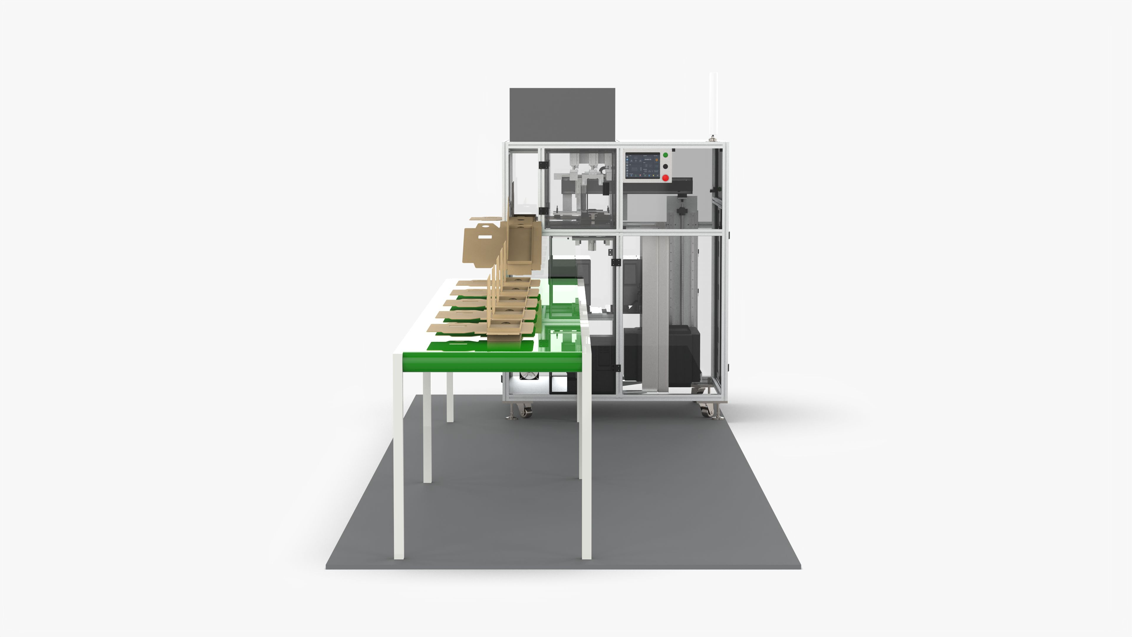 3D Automatic Carton Aircraft Box Folding Machine - TurboSquid 2008620