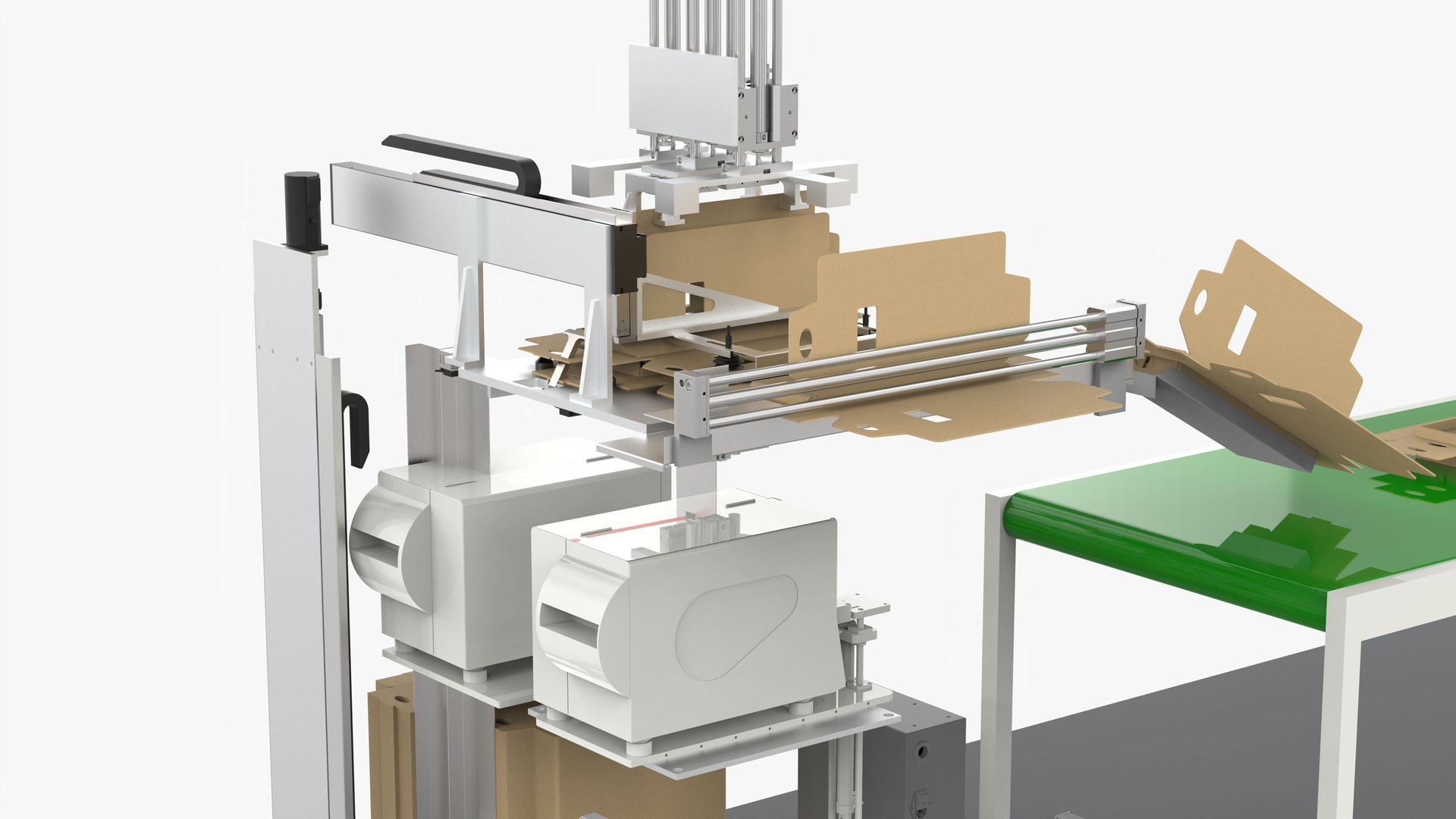 3D Automatic Carton Aircraft Box Folding Machine - TurboSquid 2008620