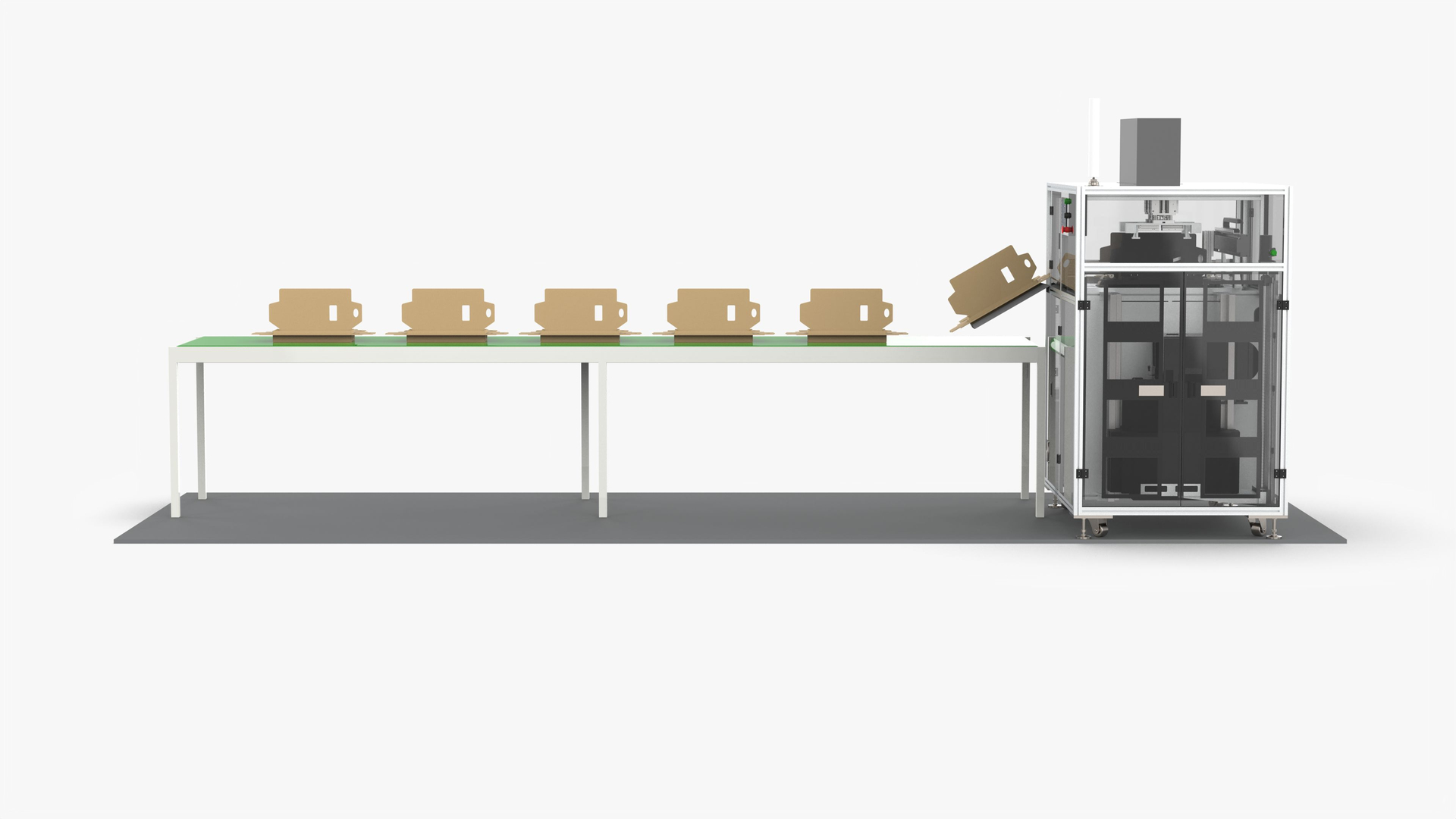 3D Automatic Carton Aircraft Box Folding Machine - TurboSquid 2008620