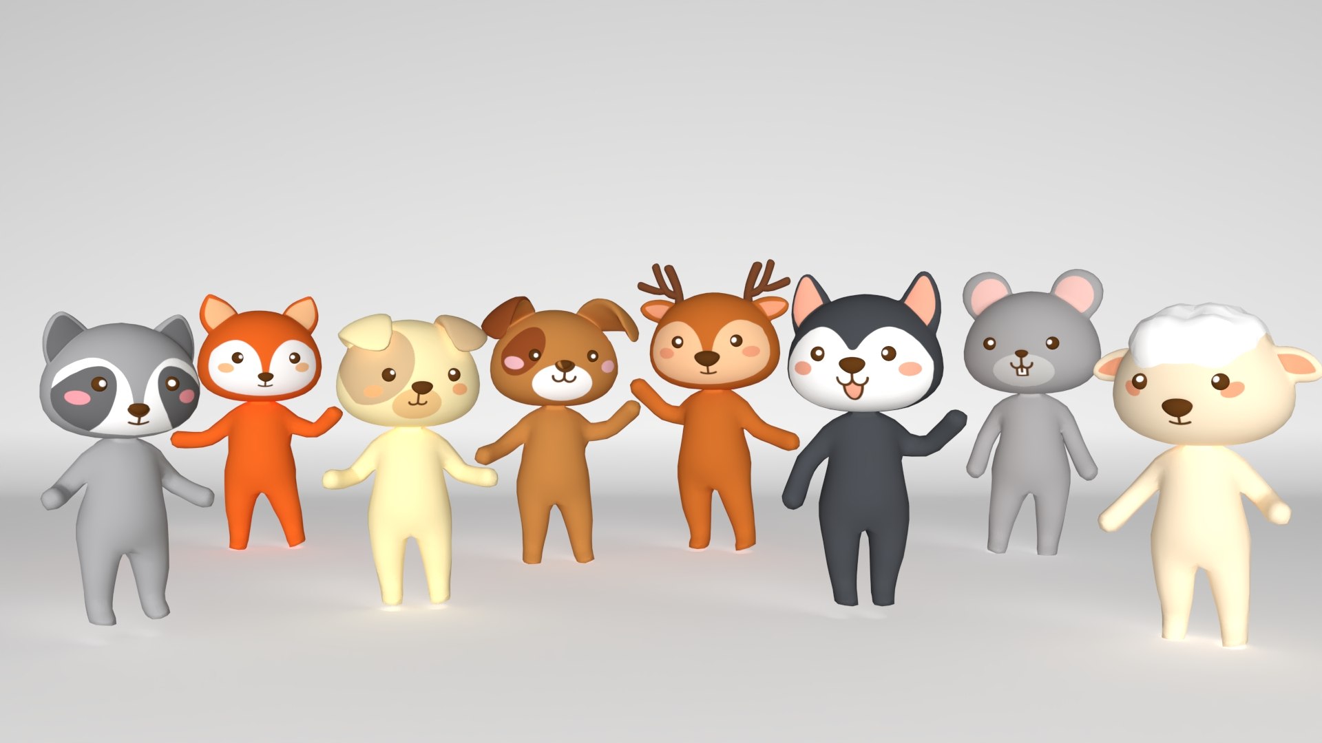 Little Animal Pack 1 Animated 3D Model - TurboSquid 2025331