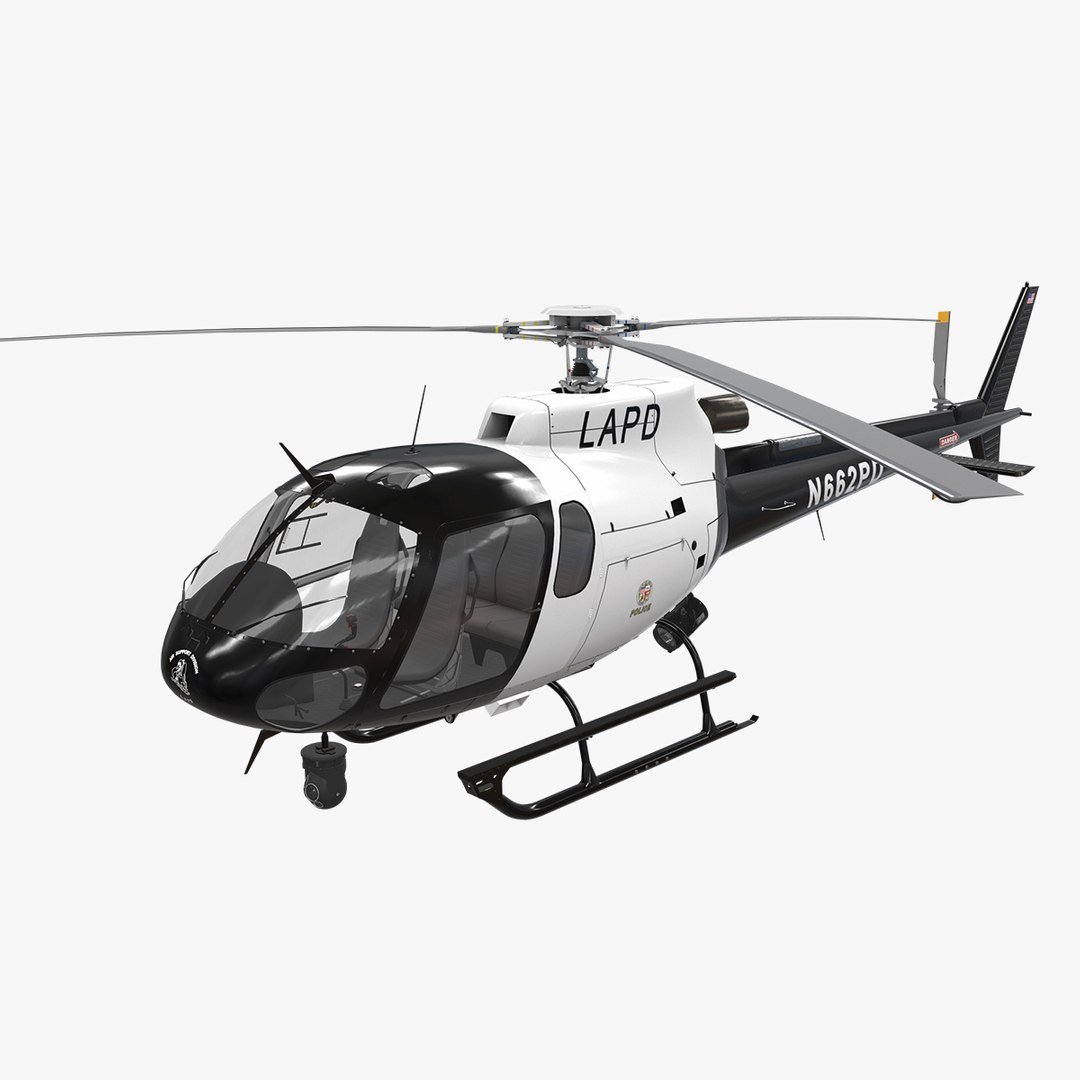 Helicopter as-350 lapd 3D - TurboSquid 1482442