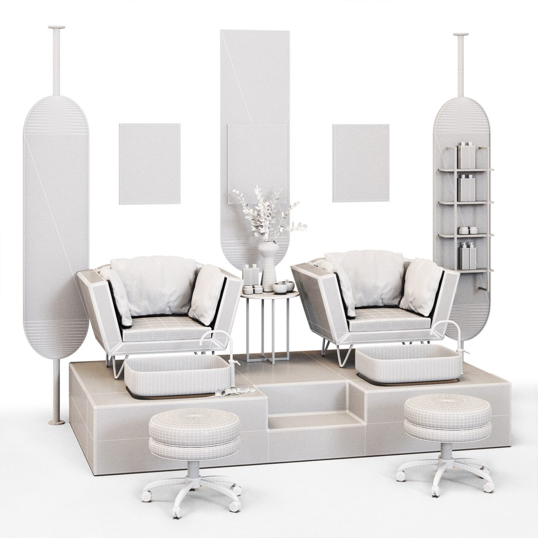 3D pedicure 02 beauty salon model - TurboSquid 2116457