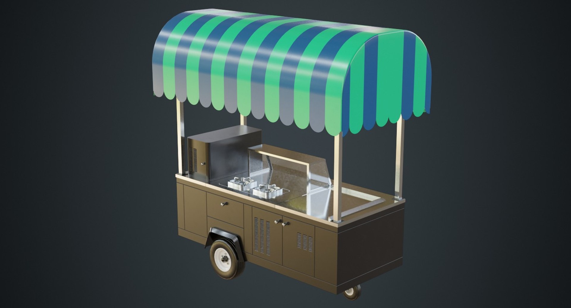 Food Cart 1a 3D Model - TurboSquid 1341245