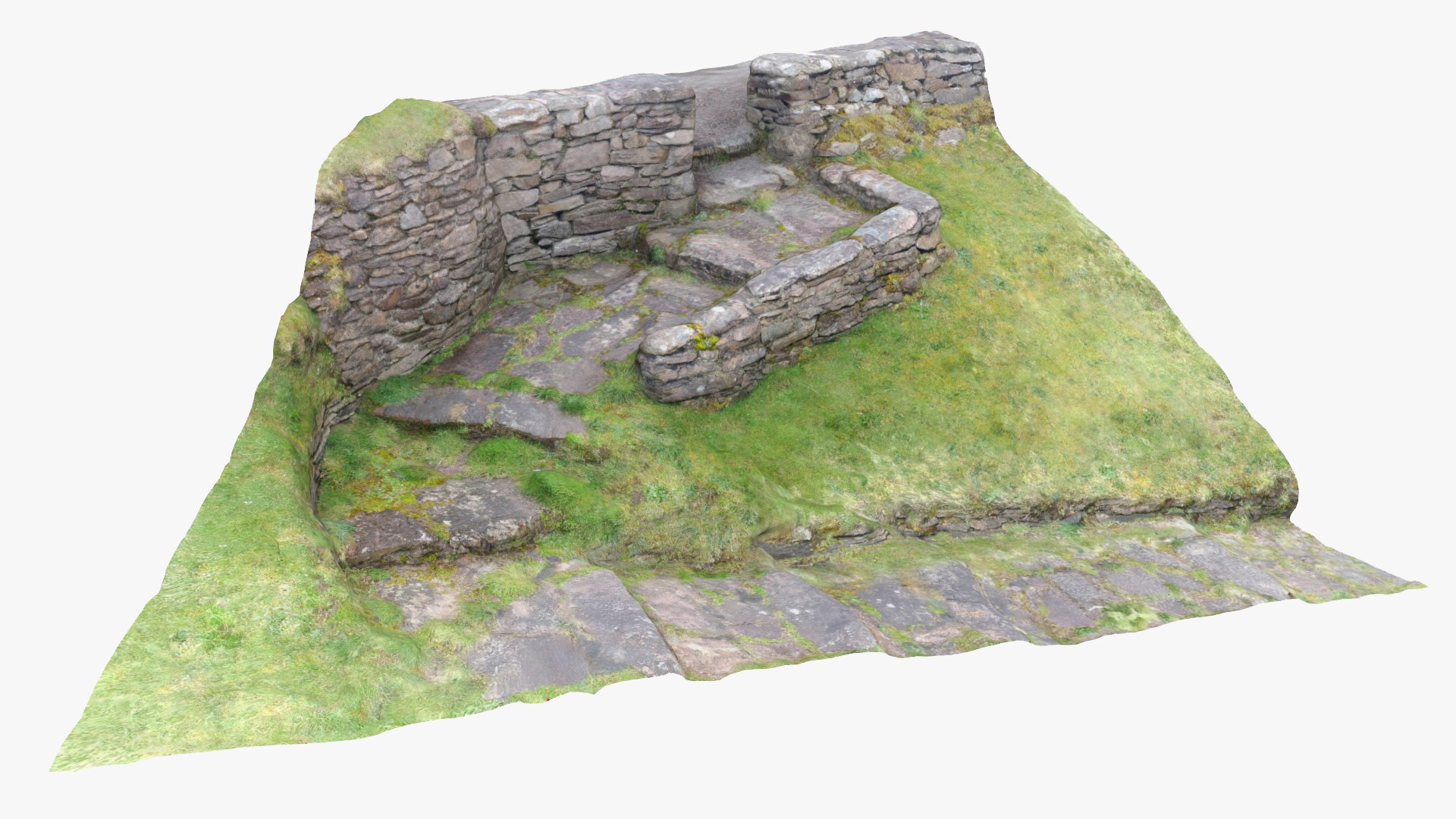 3D Scanned Stone Steps - TurboSquid 1713058