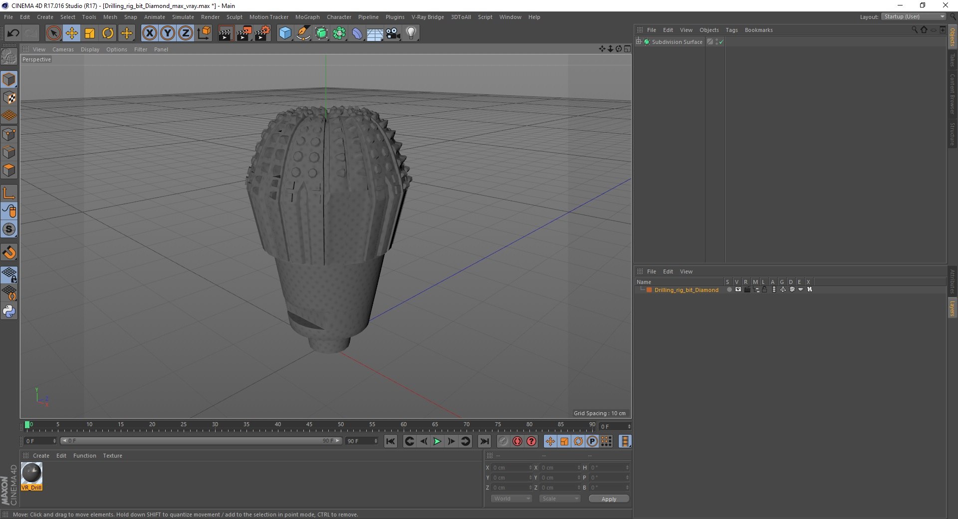 3D Drilling Rig Bit Diamond Model - TurboSquid 2274231