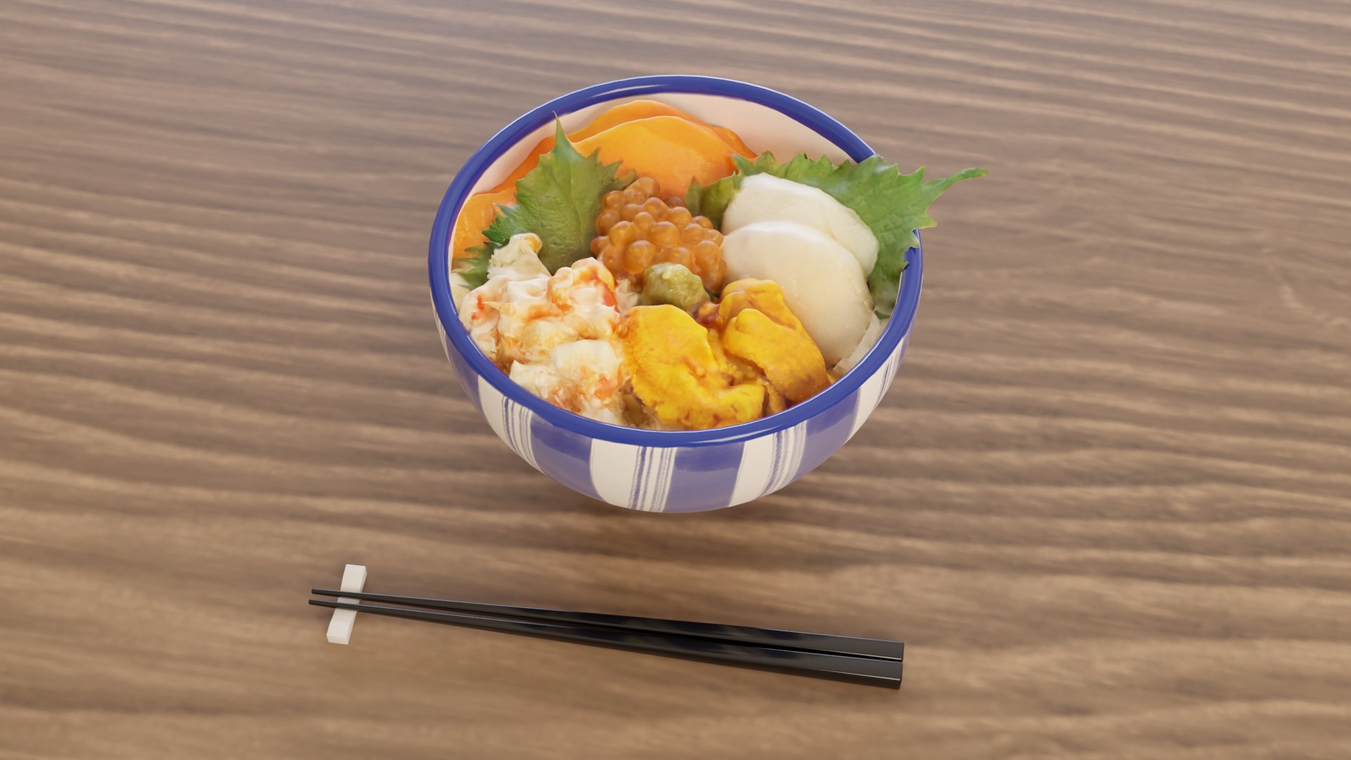 Real Japanese Sashimi Kaisendon 3D Model - TurboSquid 2110782