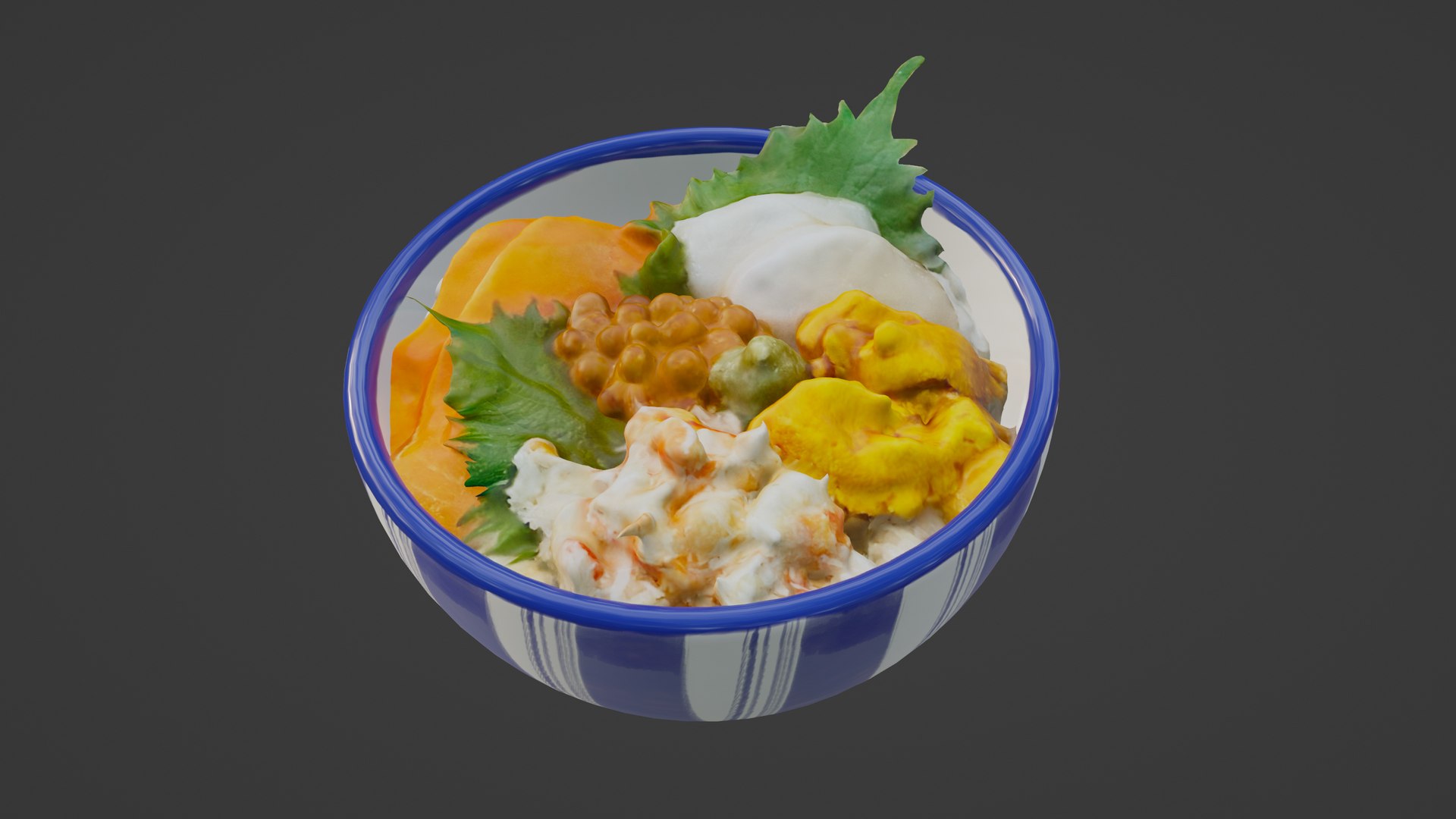 Real Japanese Sashimi Kaisendon 3D Model - TurboSquid 2110782