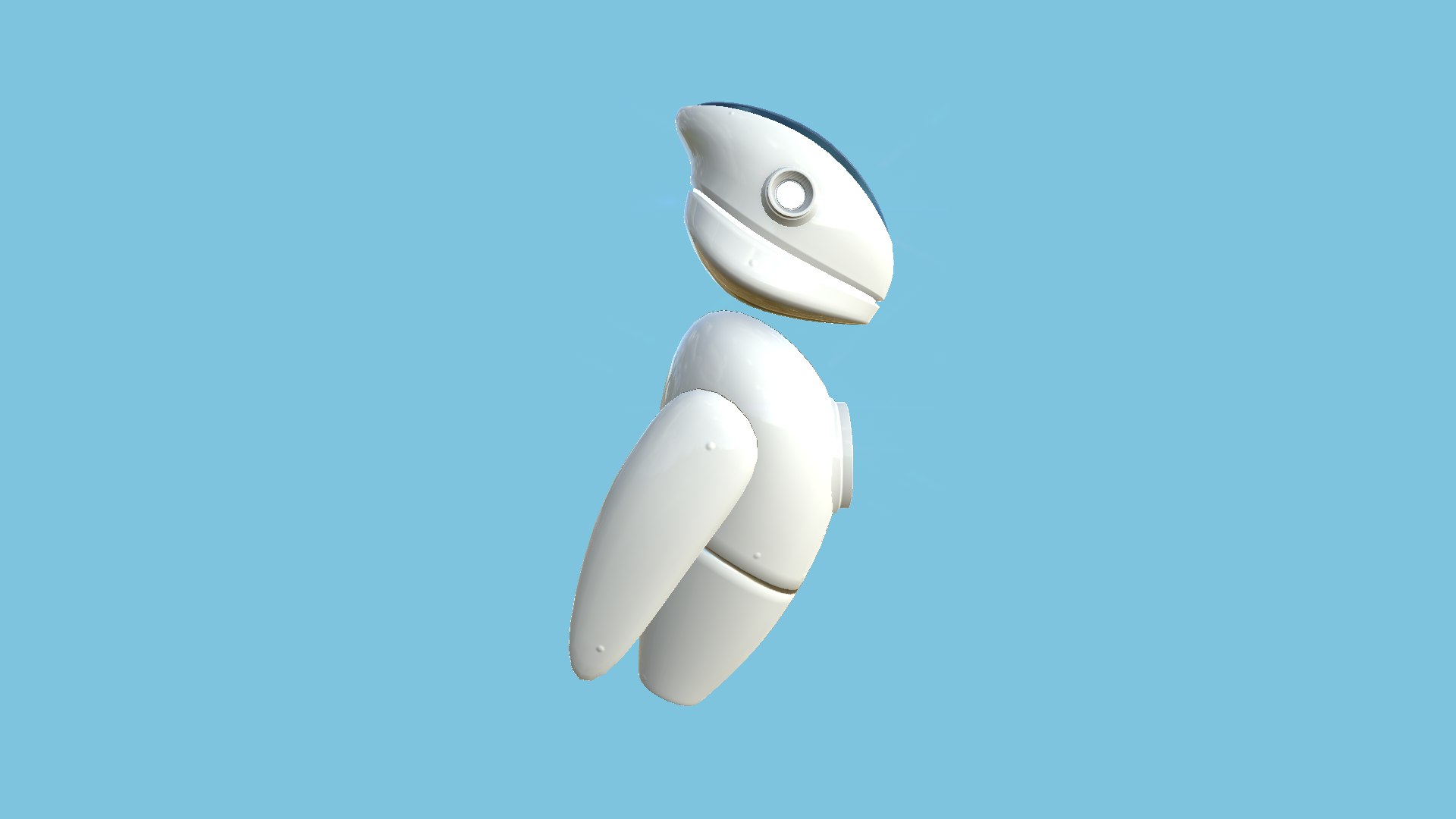 3D Flying Robot 01 White - Character SciFi Design Model - TurboSquid ...