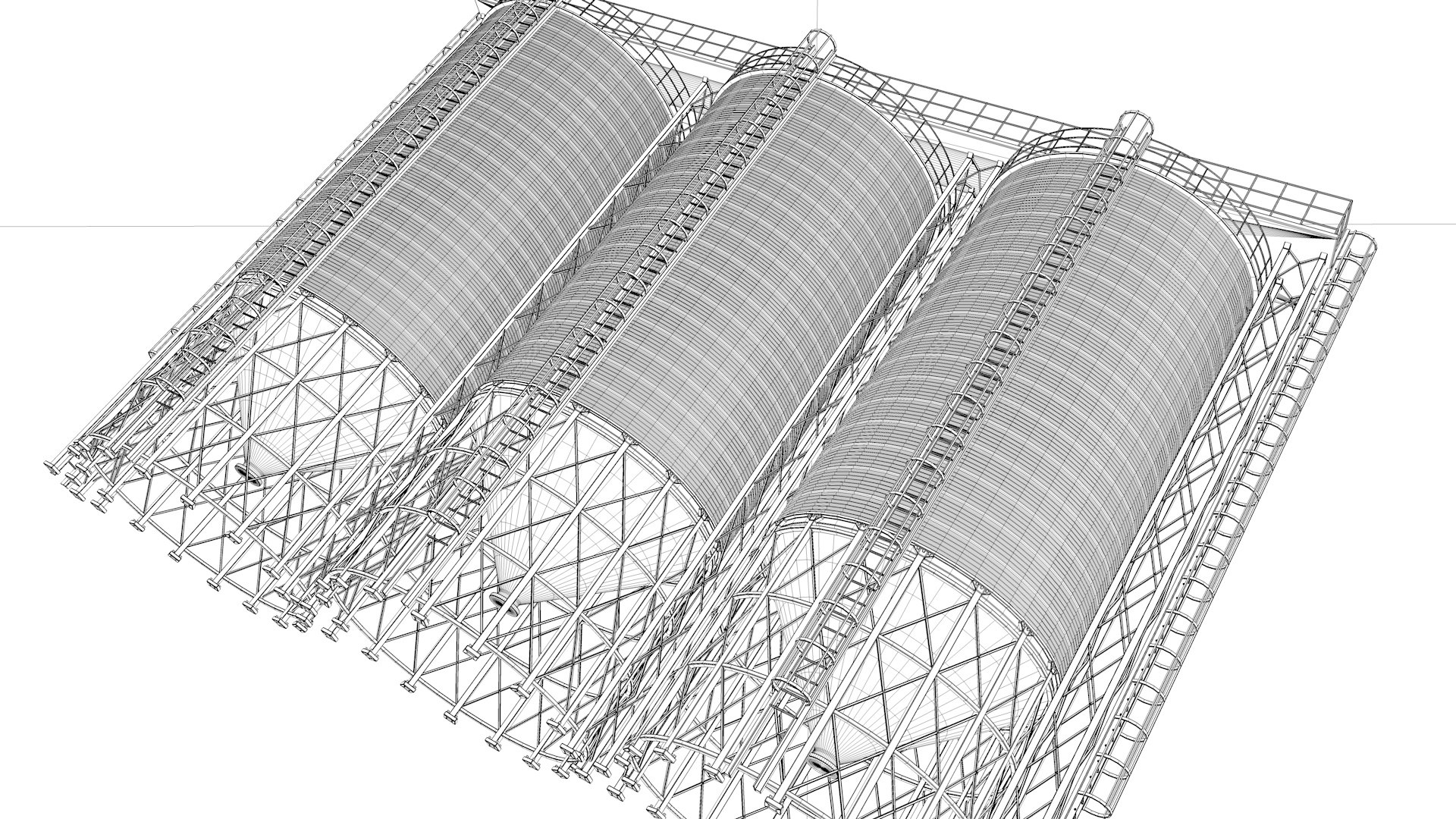 3D Grain Storage Silo Model - TurboSquid 2439747