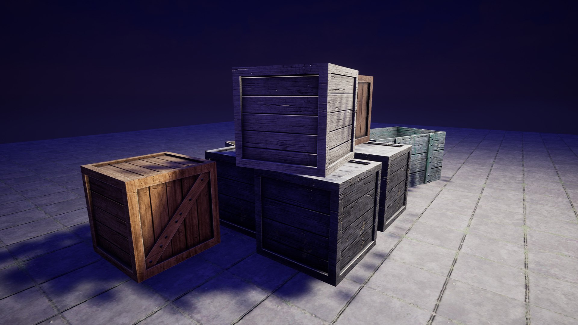 3D Wood Boxes - TurboSquid 1640809