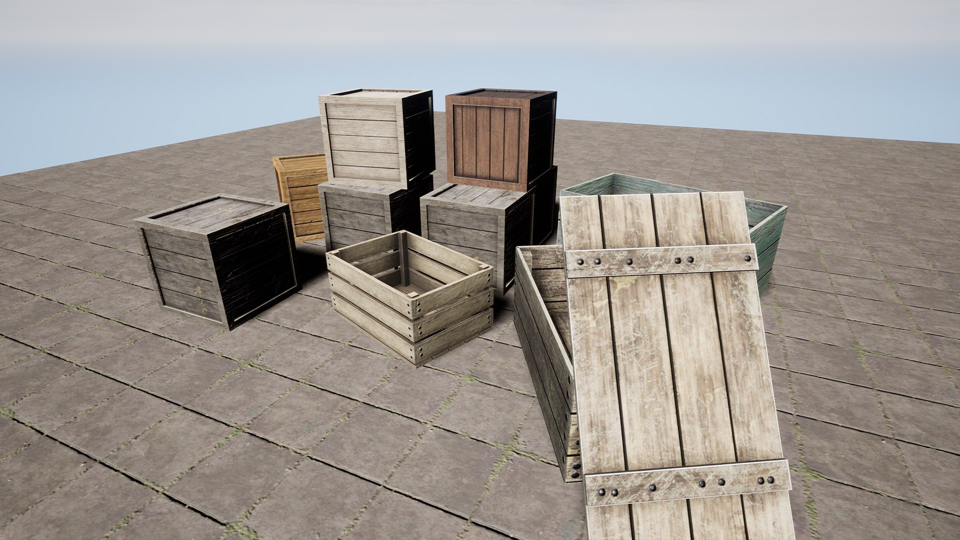 3D Wood Boxes - TurboSquid 1640809