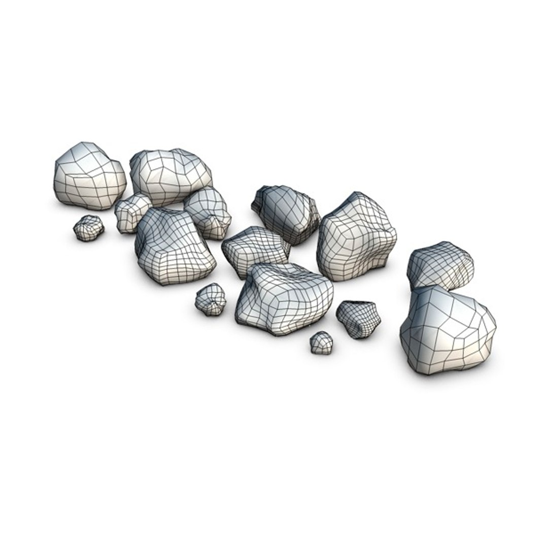 3d Rocks Elements Realistic Model
