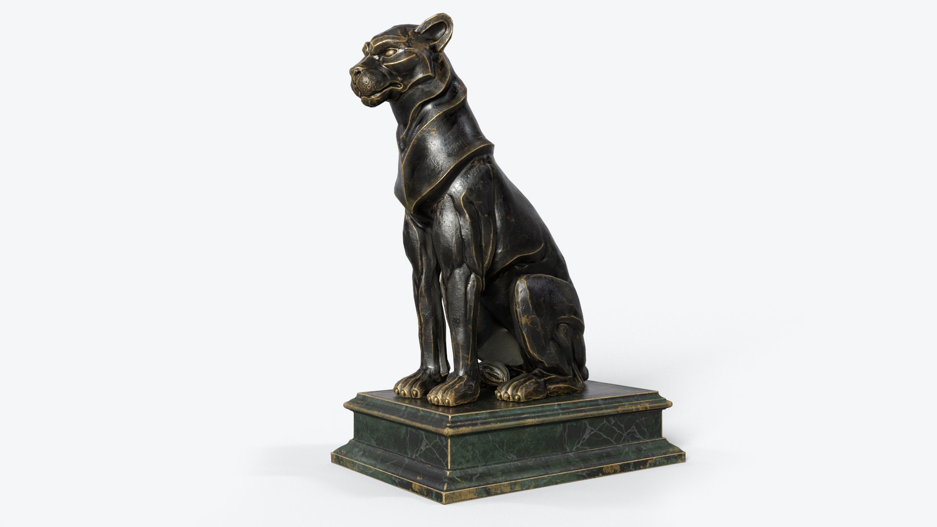 3d Model Big Cat Sculpture Turbosquid 2158483 7317