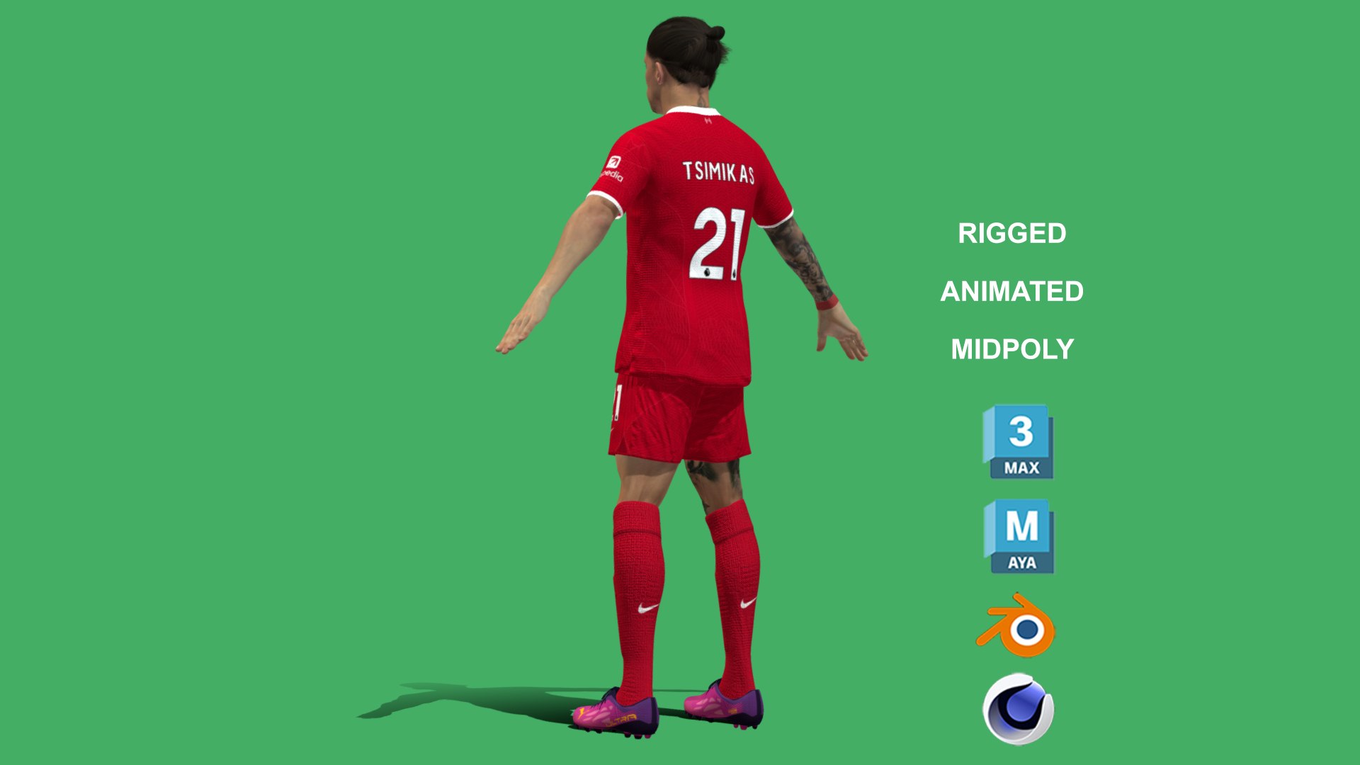 3D 3D Rigged Konstantinos Tsimikas Liverpool 2024 Model - TurboSquid ...