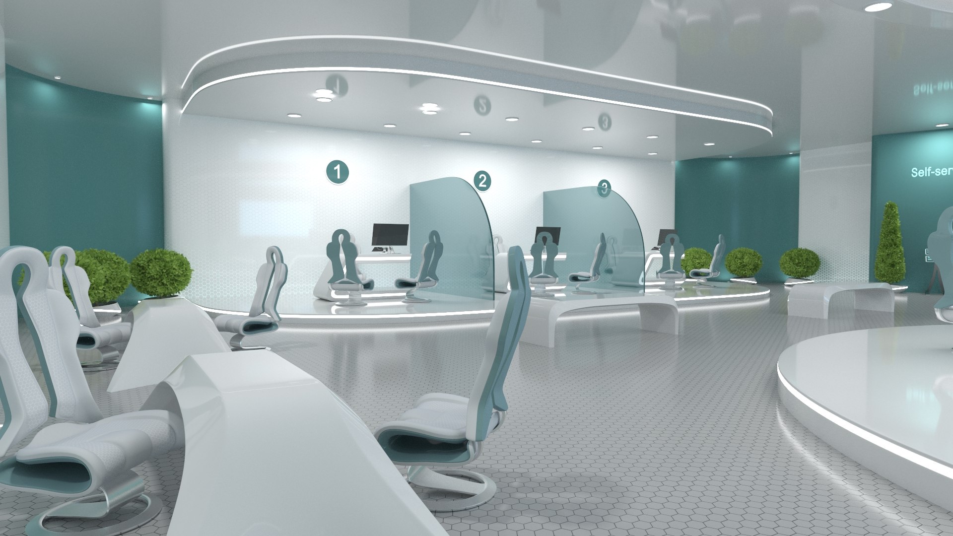 Bank Room 3D Model - TurboSquid 2143604