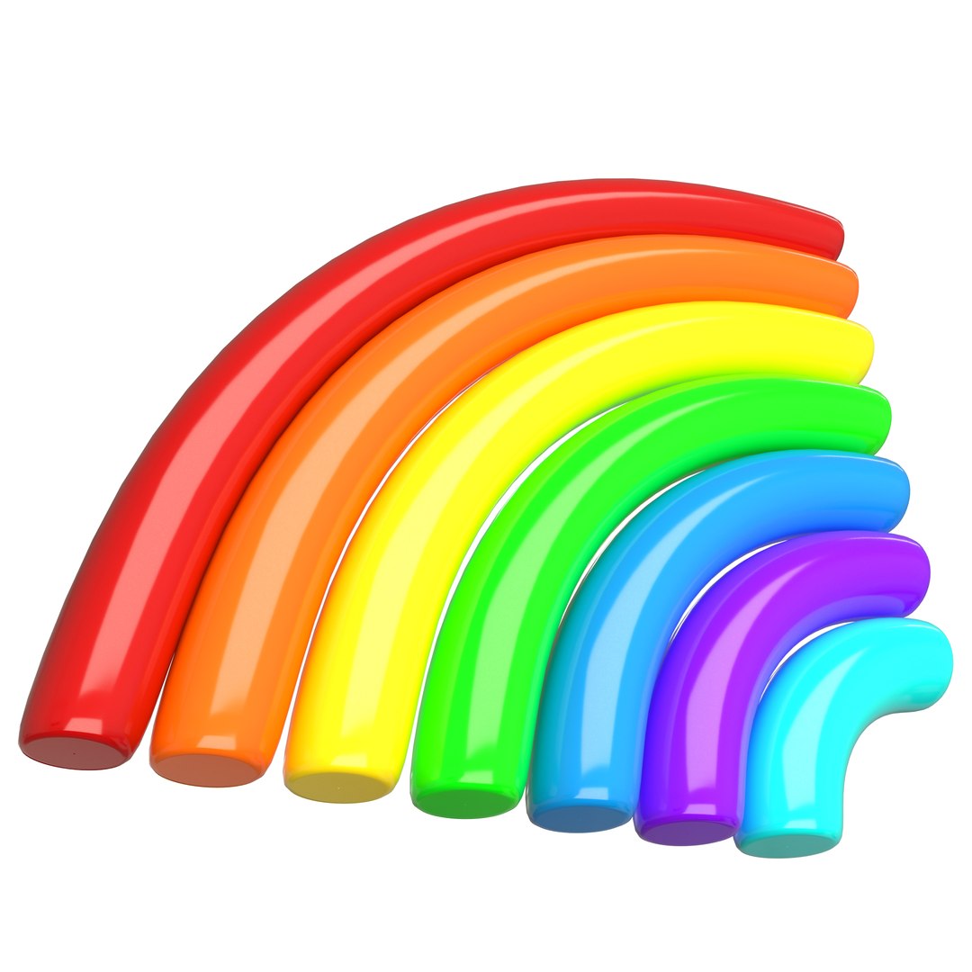 Rainbow Icon 3D - TurboSquid 1855604