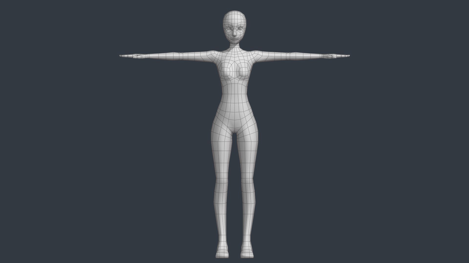 3D Low Poly Female Base Mesh Model - TurboSquid 2049360