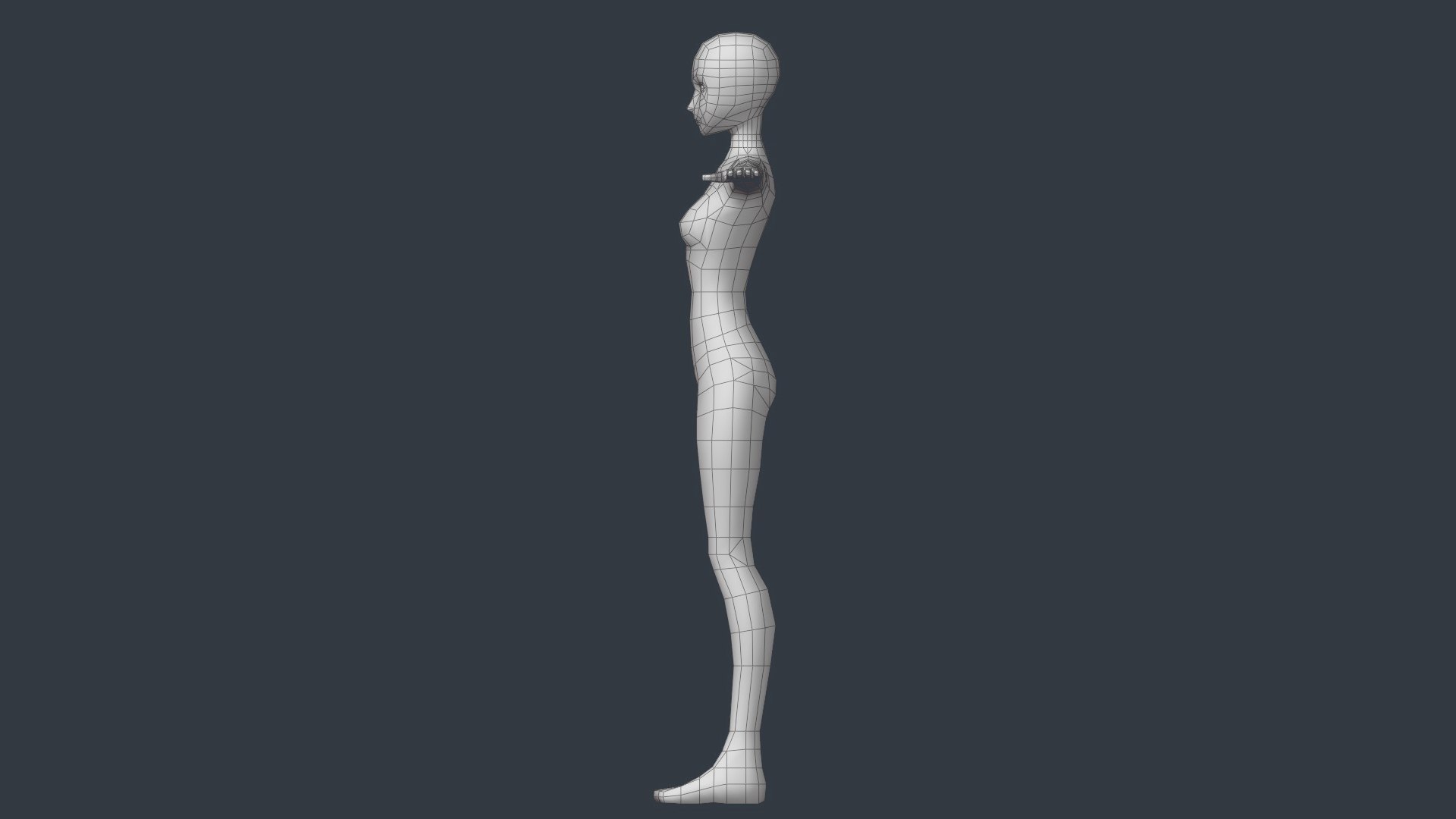 3D Low Poly Female Base Mesh Model - TurboSquid 2049360