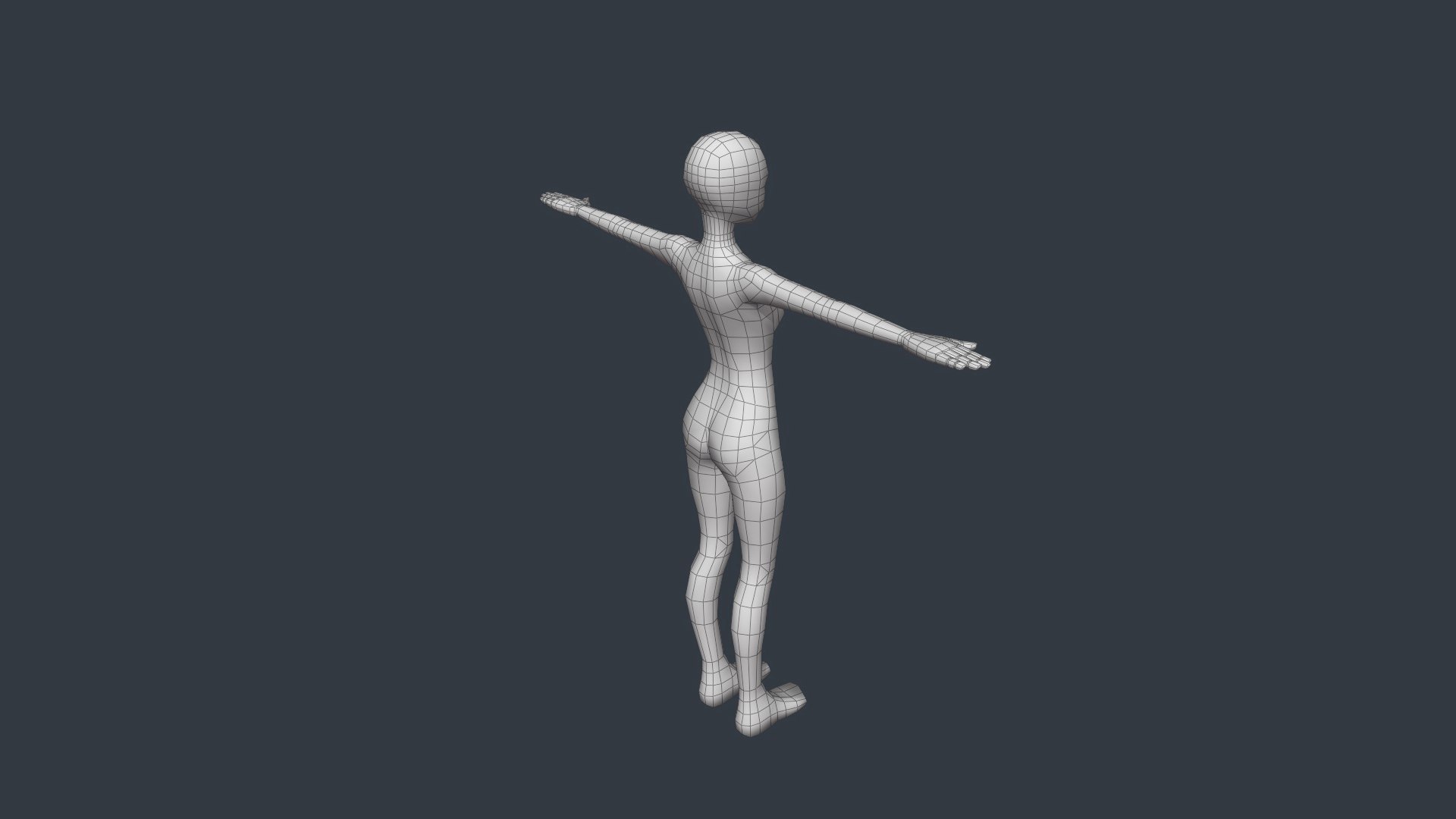 3D Low Poly Female Base Mesh Model - TurboSquid 2049360