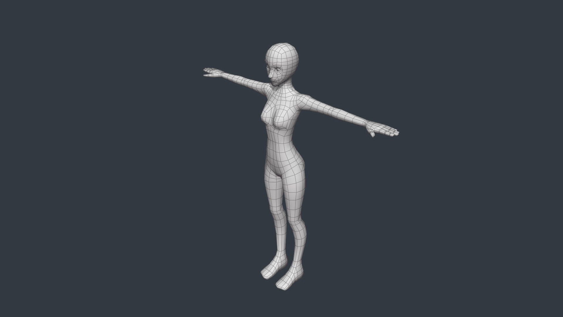 3D Low Poly Female Base Mesh Model - TurboSquid 2049360